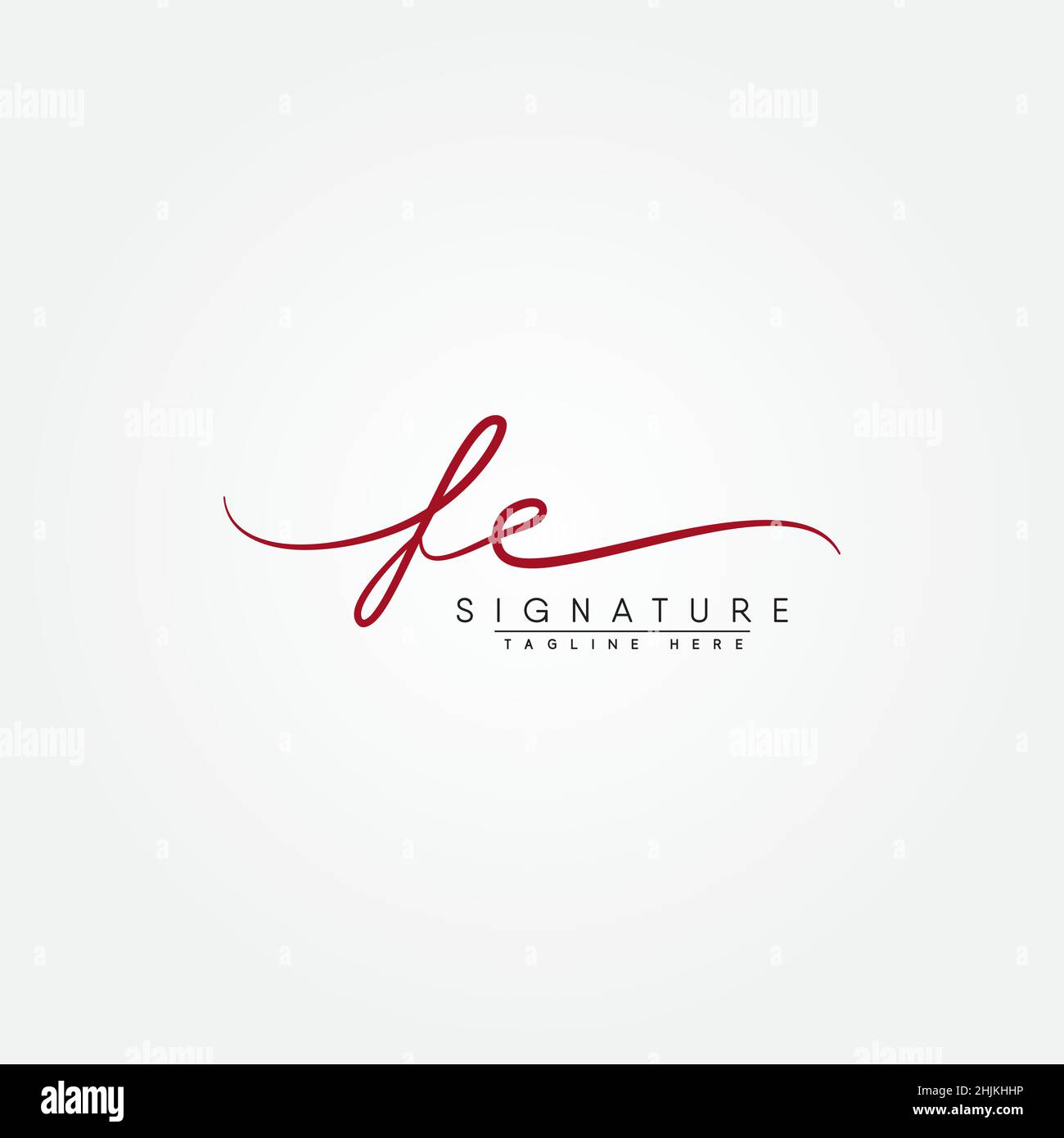 Initial Letter FE Logo - Hand Drawn Signature Logo - Minimal Vector ...