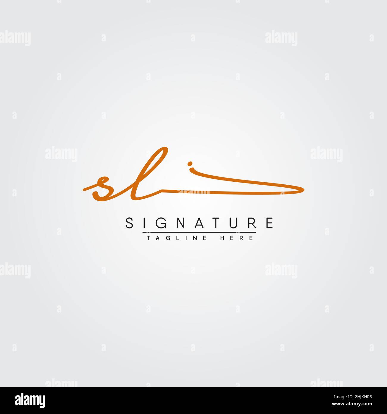 Initial Letter SL Logo - Handwritten Signature Logo - Minimal Vector ...