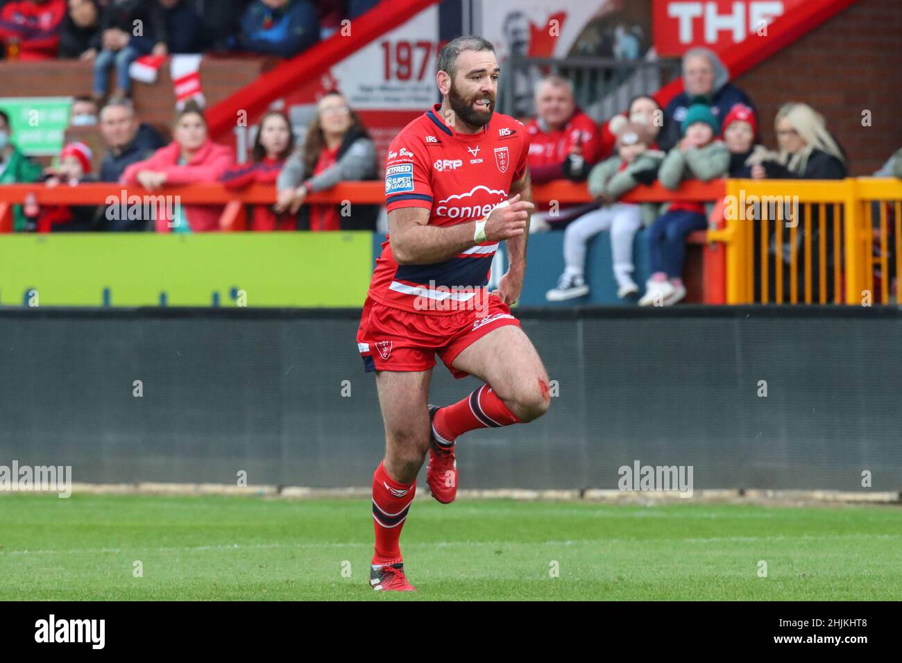 Kane Linnett (12) of Hull KR in action during the game Stock Photo - Alamy