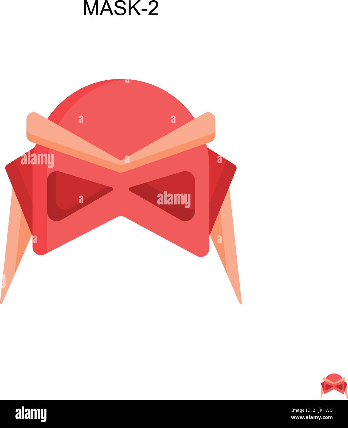 Mask-2 Simple vector icon. Illustration symbol design template for web ...