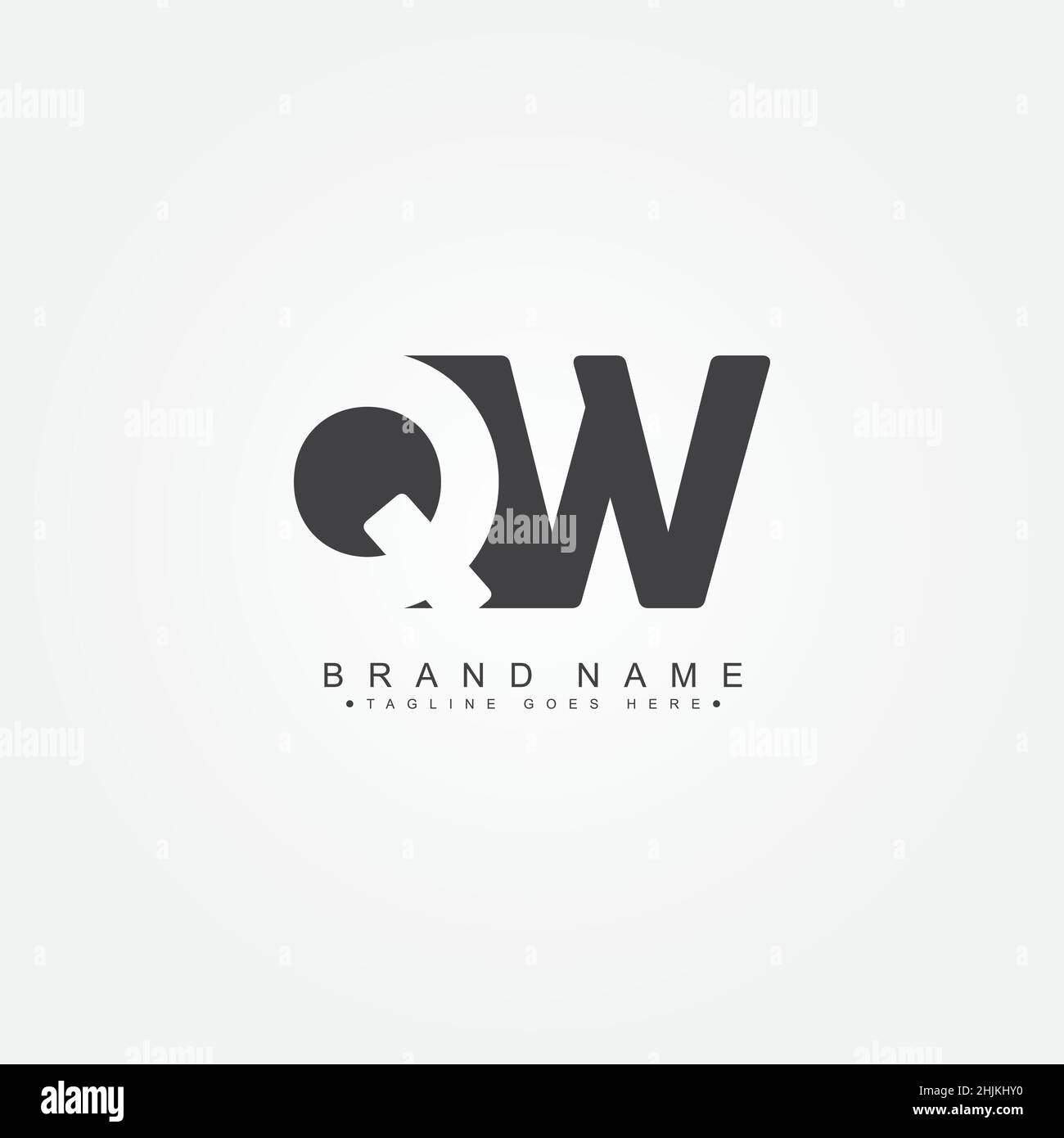 Letter qw logo hi-res stock photography and images - Alamy