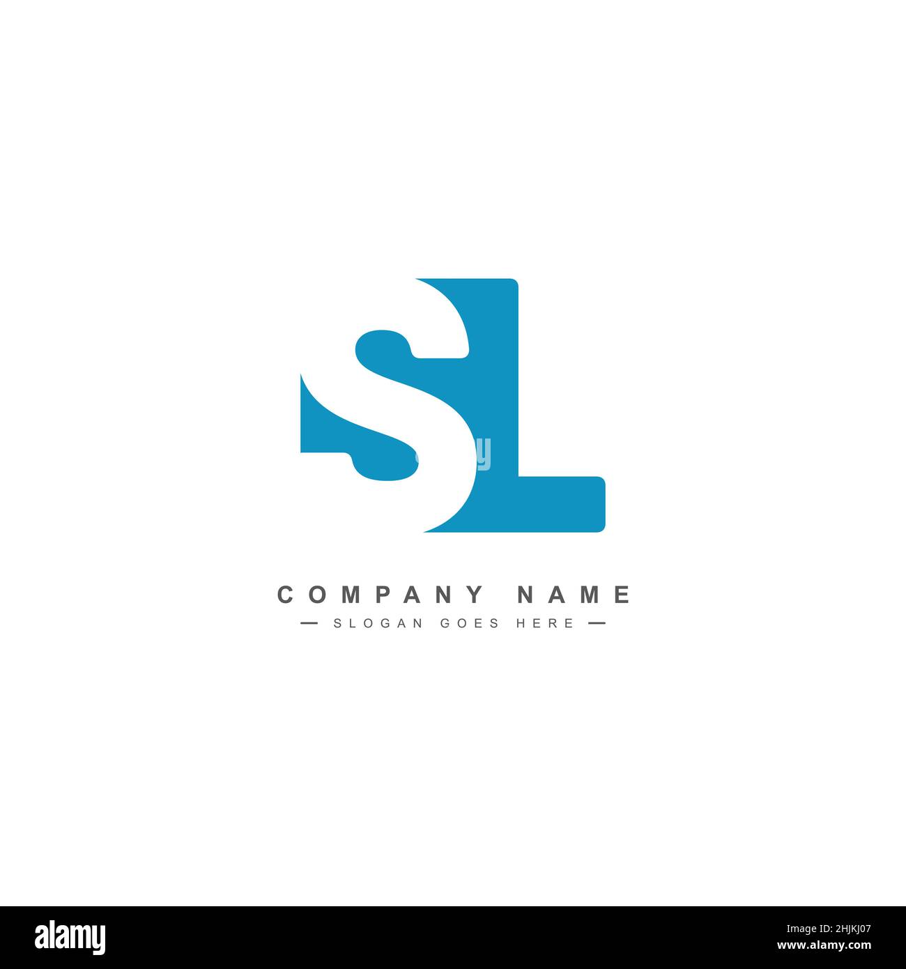 Simple Business Logo for Initial Letter SL - Alphabet Logo - Monogram ...