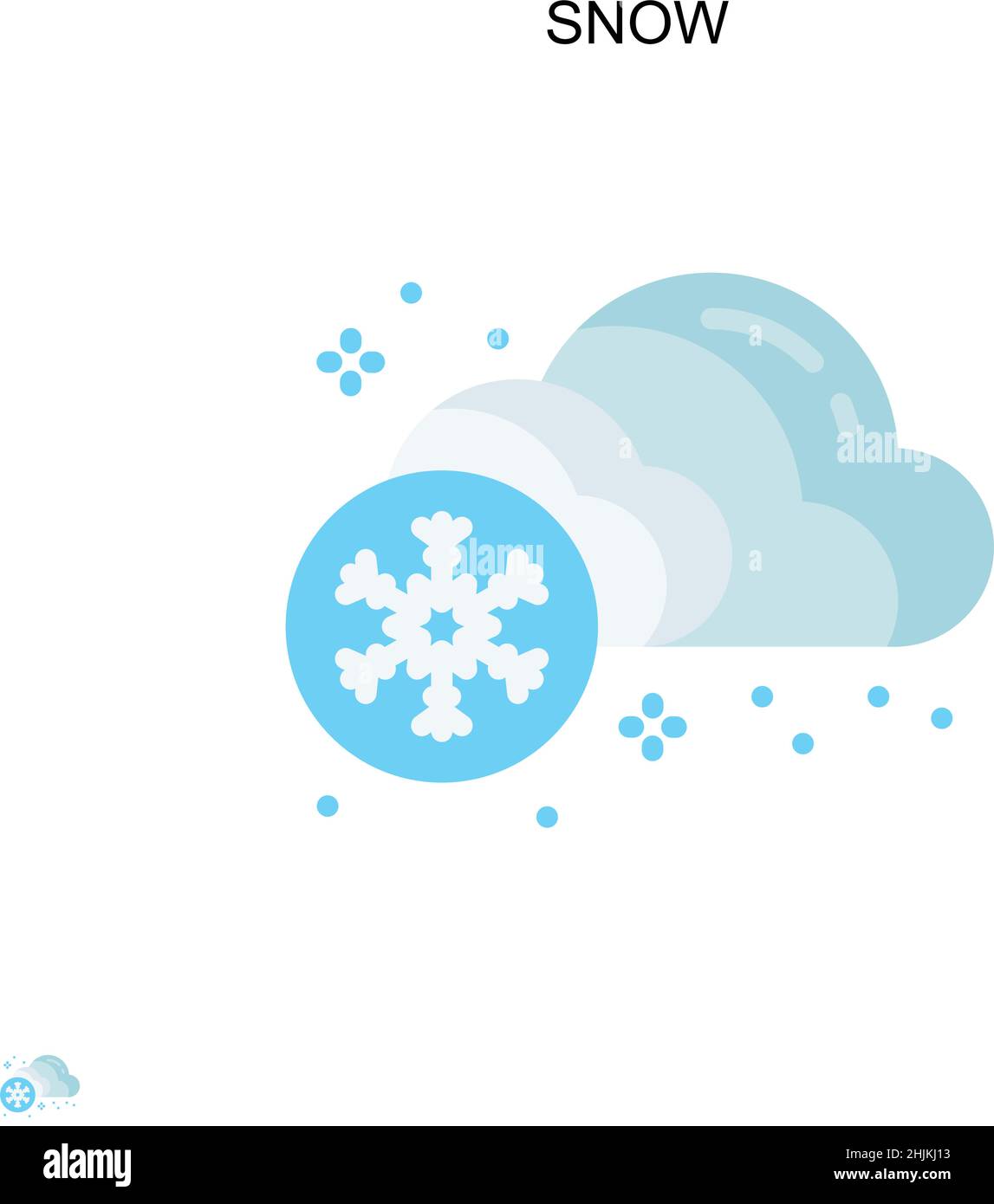 Snow Simple vector icon. Illustration symbol design template for web ...