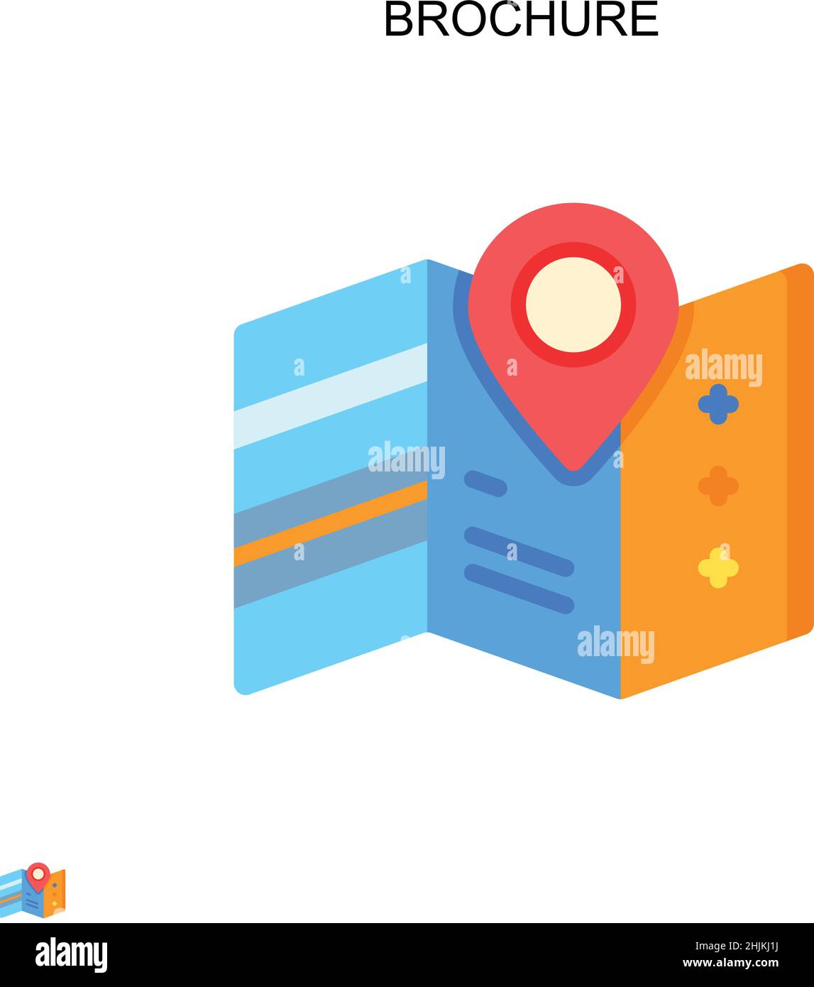 Brochure Simple vector icon. Illustration symbol design template for ...