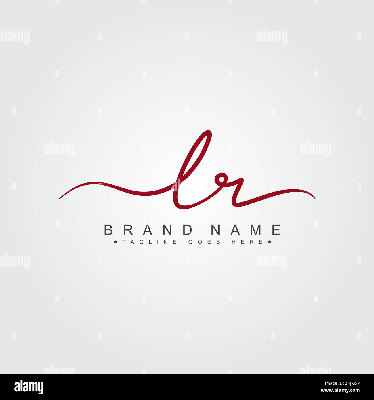 Initial Letter LR Logo - Handwritten Signature Logo - Minimal Vector ...