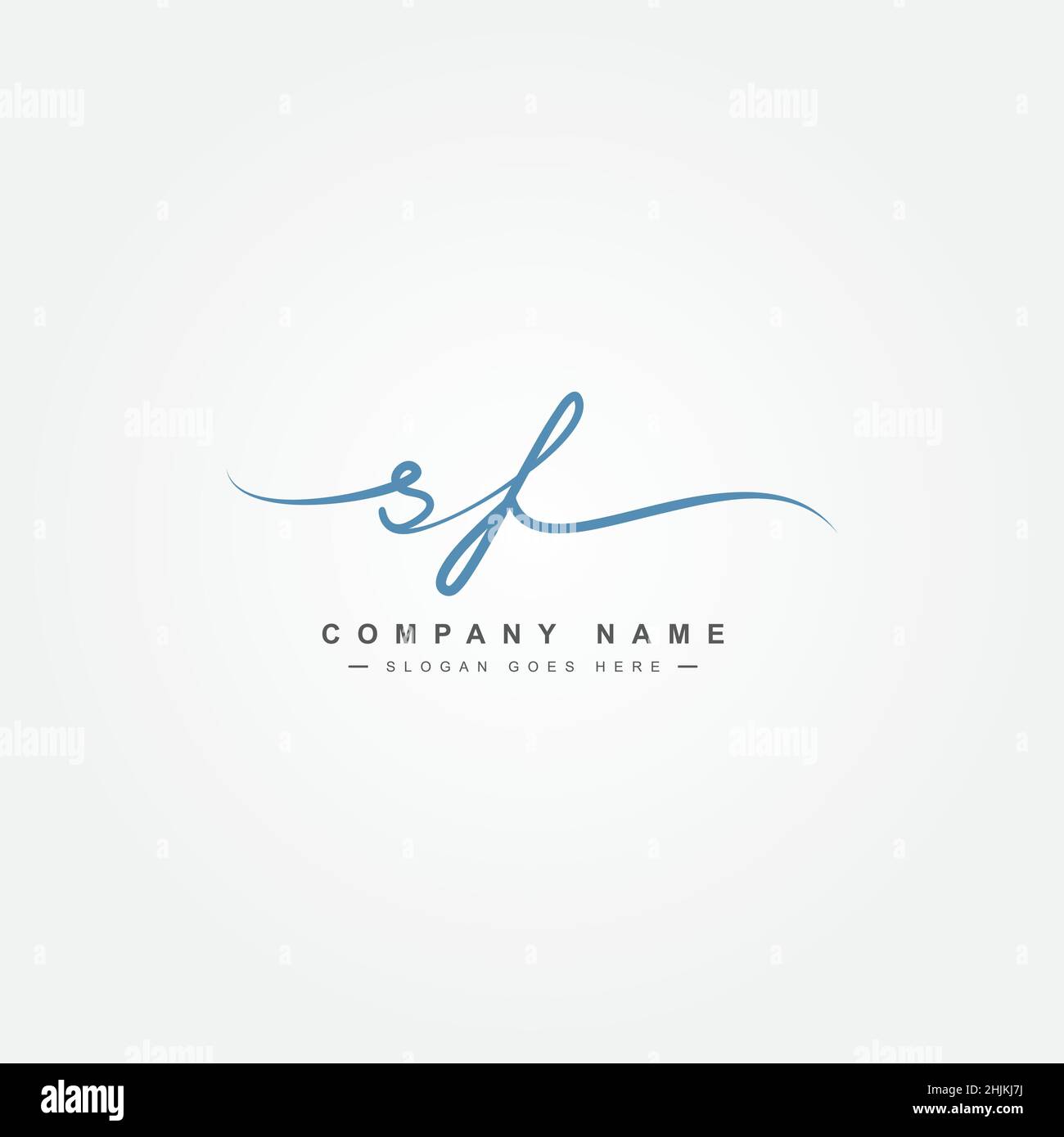 Initial Letter SF Logo - Handwritten Signature Logo - Minimal Vector ...