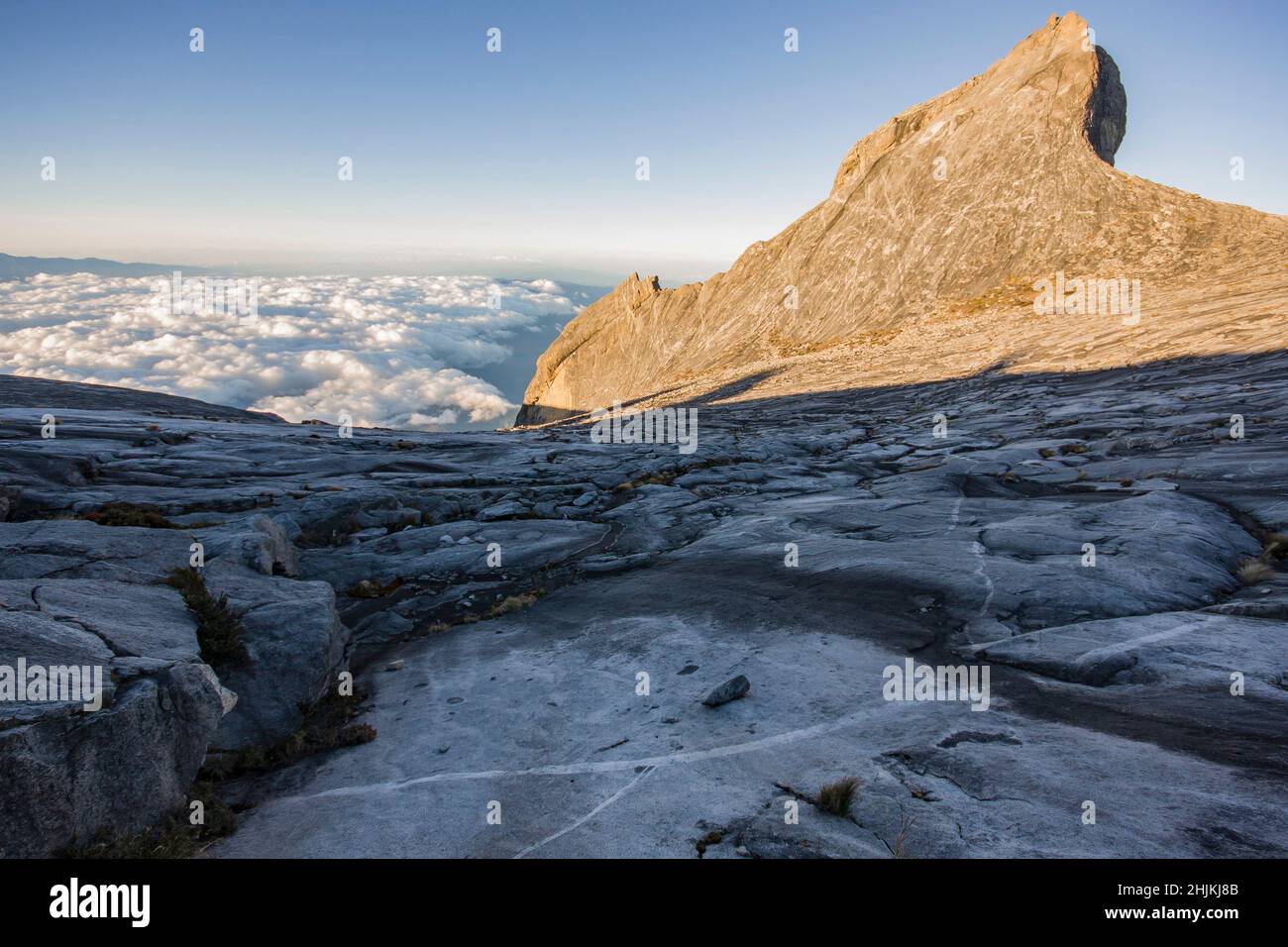 fanstastic view after the climb to the top of mountain Kinabalu at 4095 ...