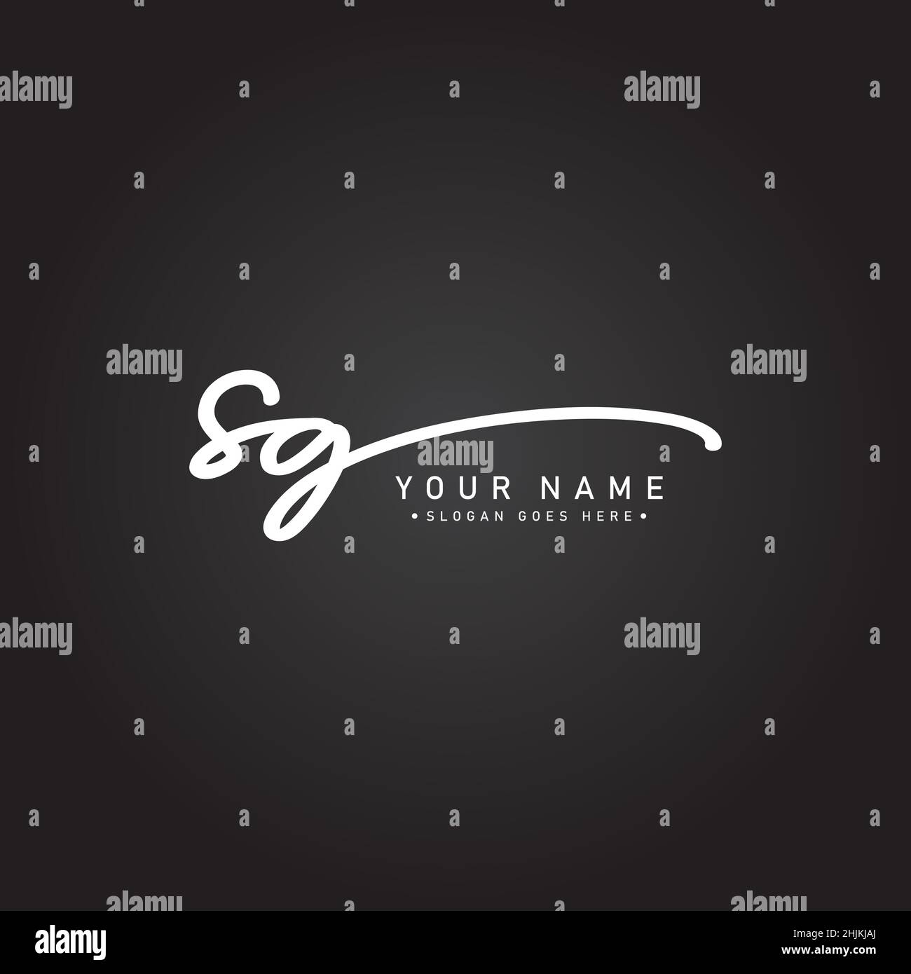 Initial Letter SG Logo - Handwritten Signature Logo - Minimal Vector ...