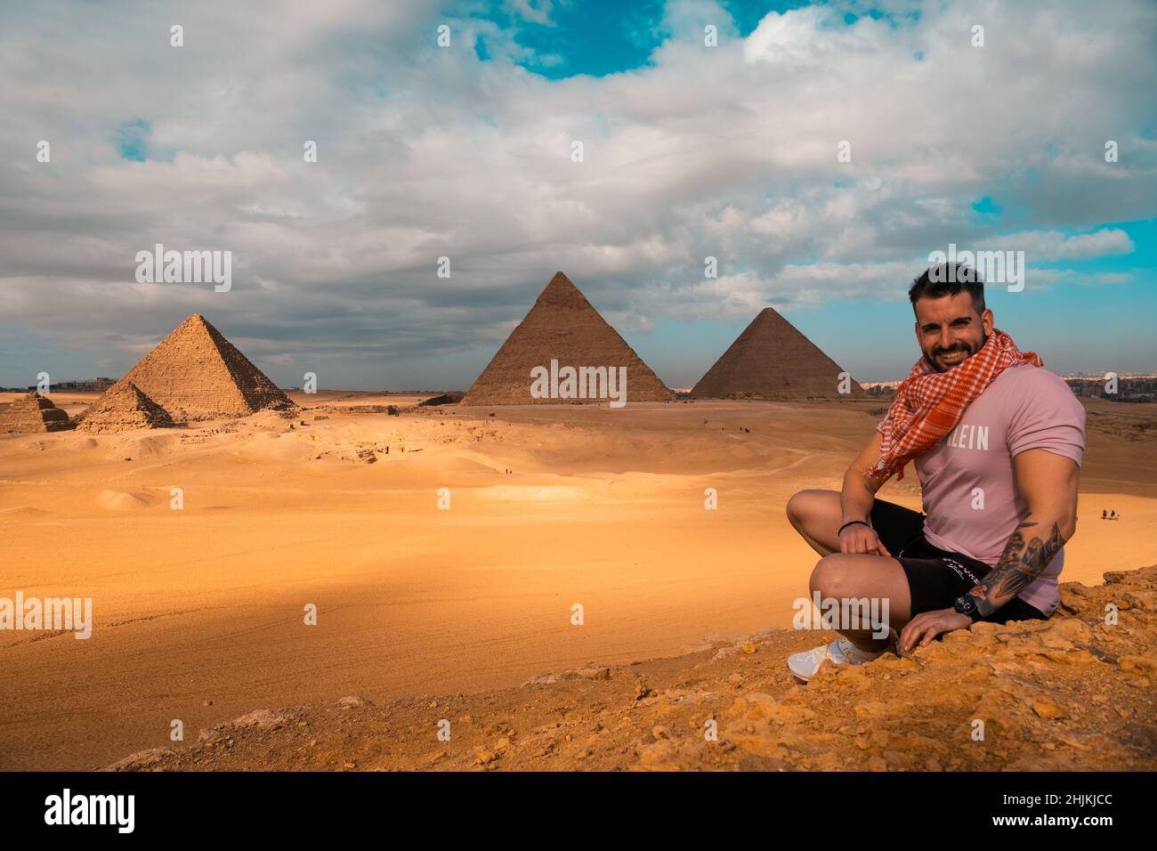 Man sitting on a pyramid hi-res stock photography and images - Alamy