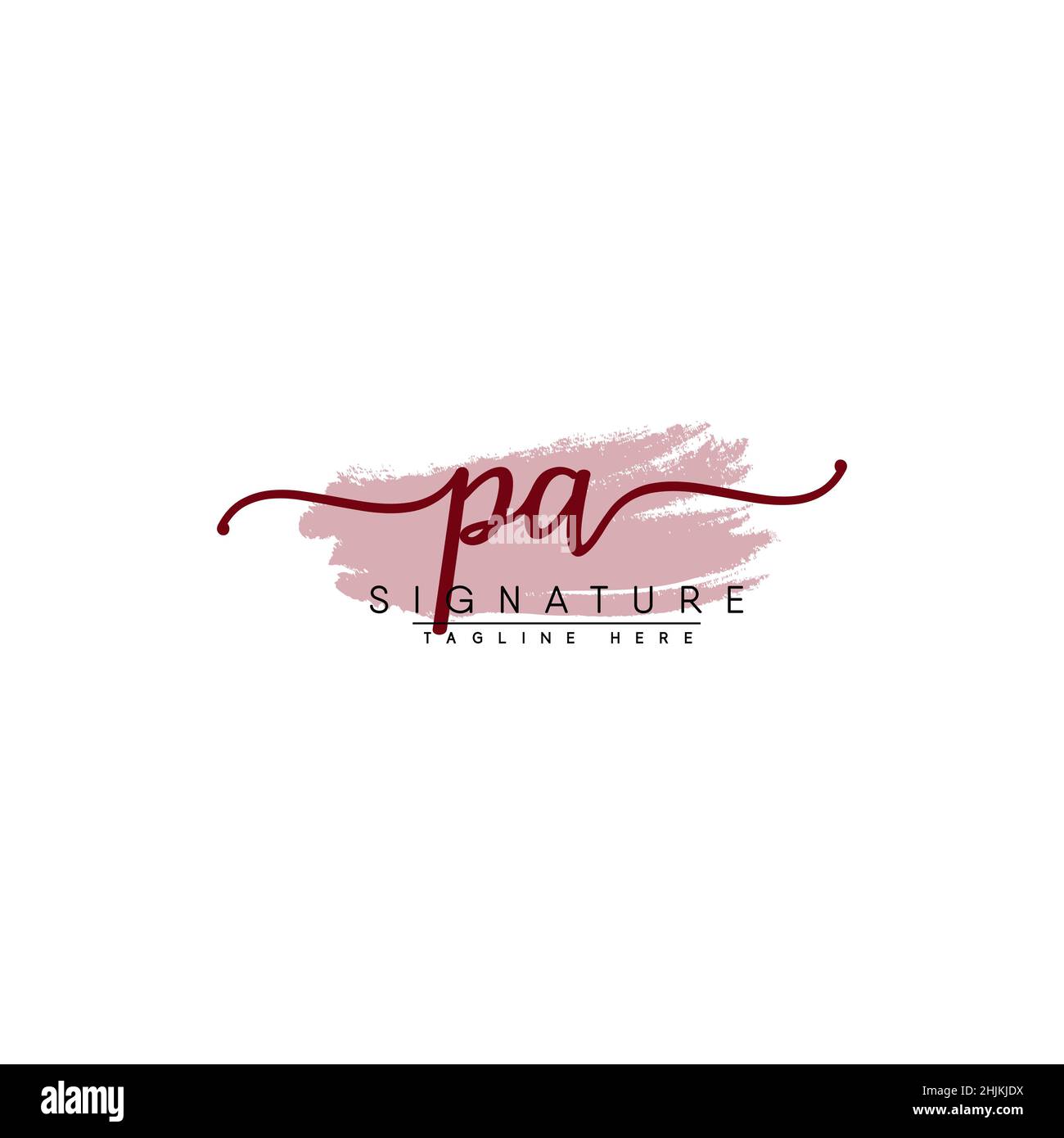 Initial Letter PA Logo - Hand Drawn Signature Logo - Minimal Vector ...