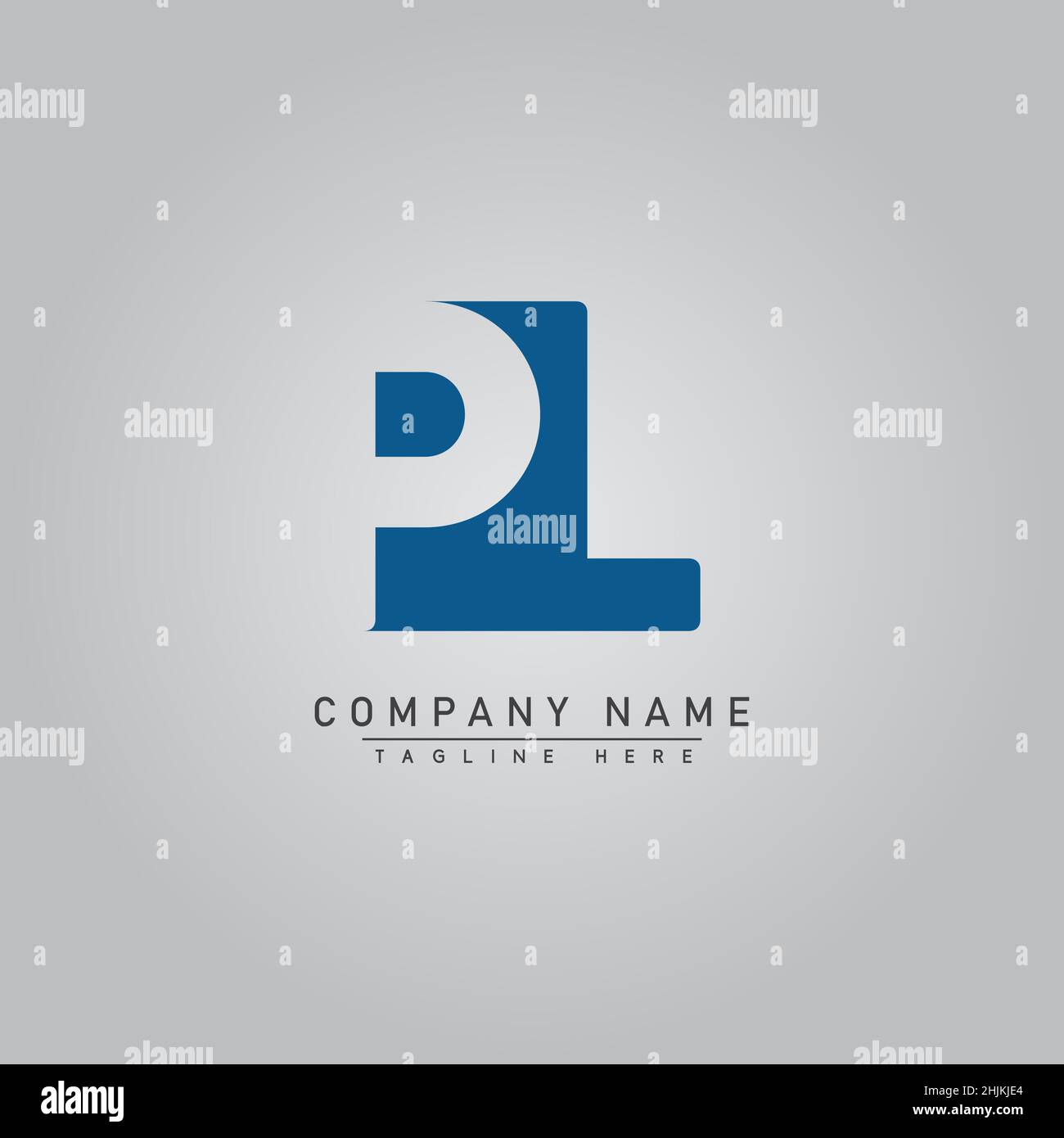 Simple Business Logo for Initial Letter PL - Alphabet Logo - Monogram ...