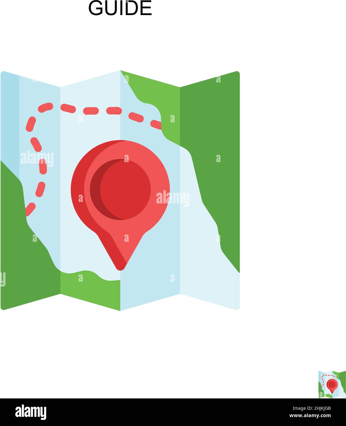 Guide Simple vector icon. Illustration symbol design template for web ...