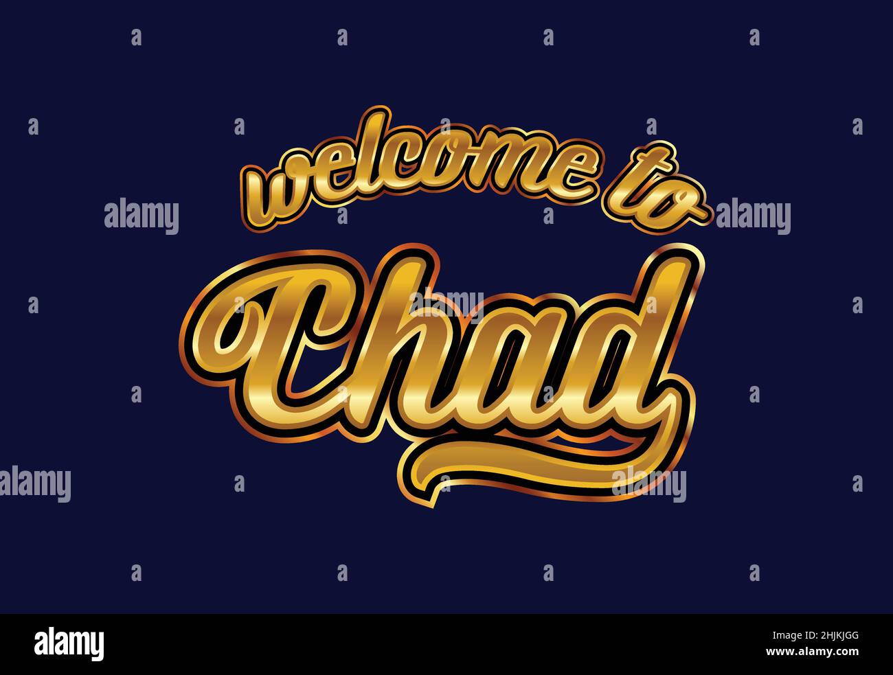 Welcome To Chad Word Text Creative Font Design Illustration. Welcome ...