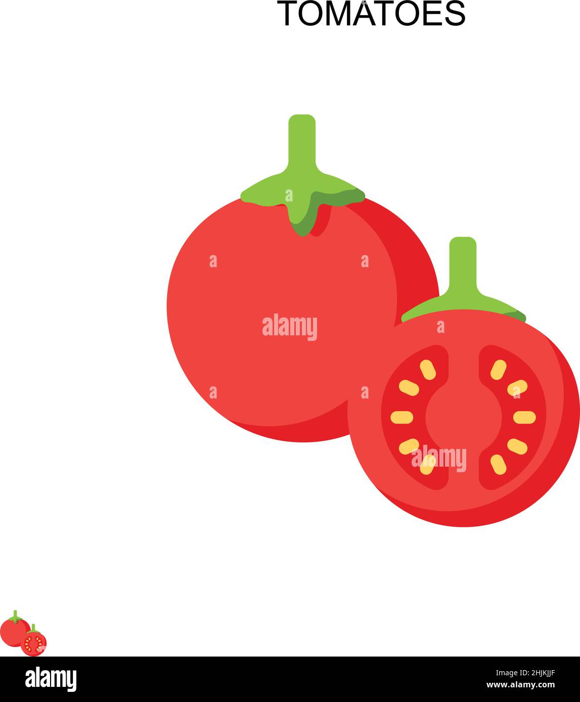 Tomatoes Simple vector icon. Illustration symbol design template for ...