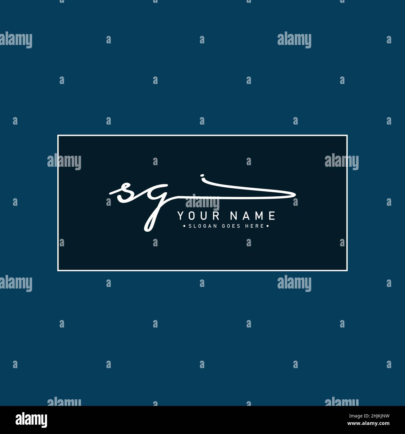 Initial Letter SG Logo - Hand Drawn Signature Style Logo - Minimal ...