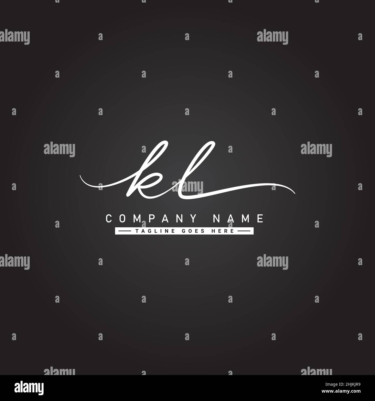 Initial Letter KL Logo - Handwritten Signature Logo - Minimal Vector ...