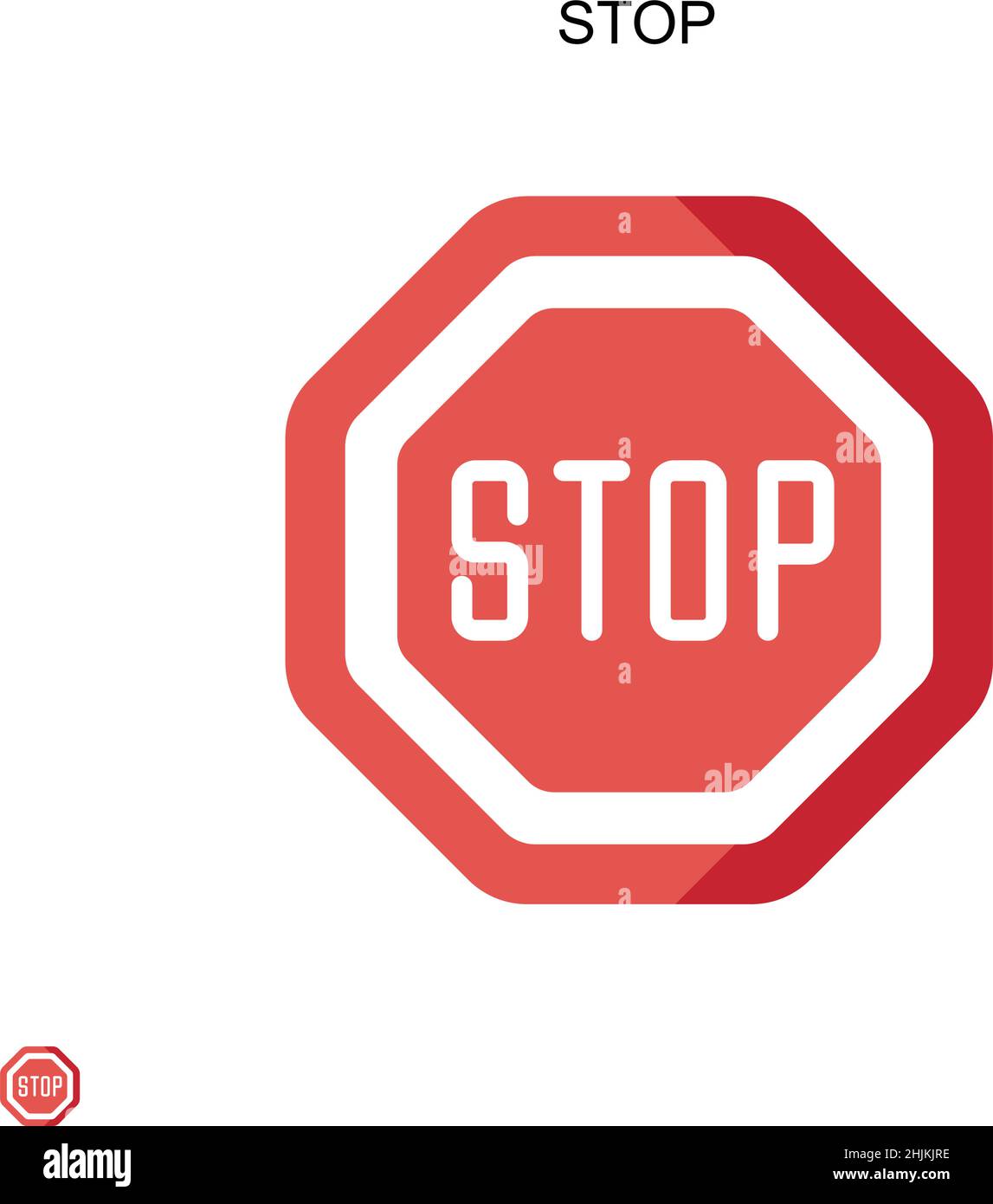 Stop Simple vector icon. Illustration symbol design template for web ...