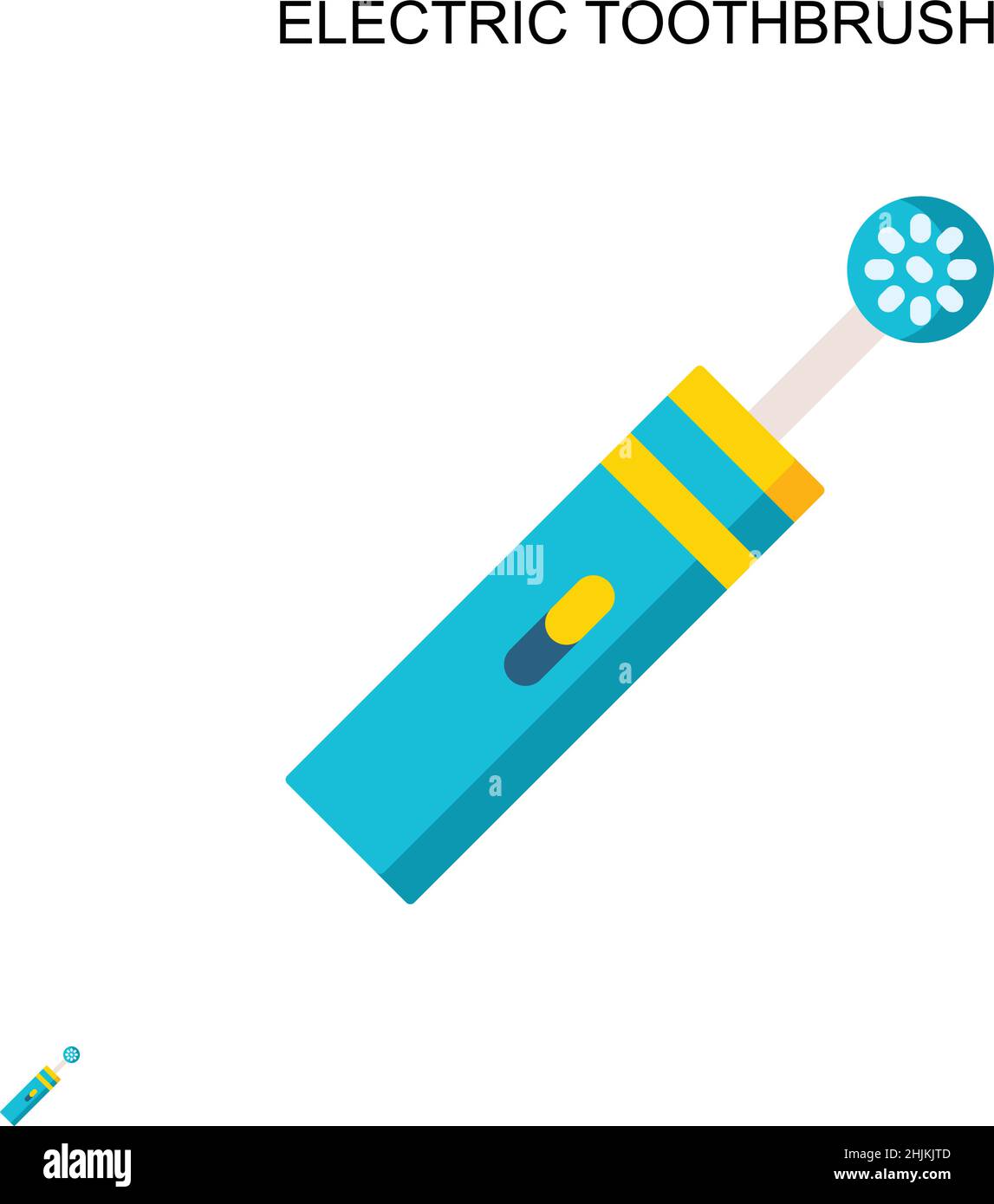 Electric toothbrush Simple vector icon. Illustration symbol design ...
