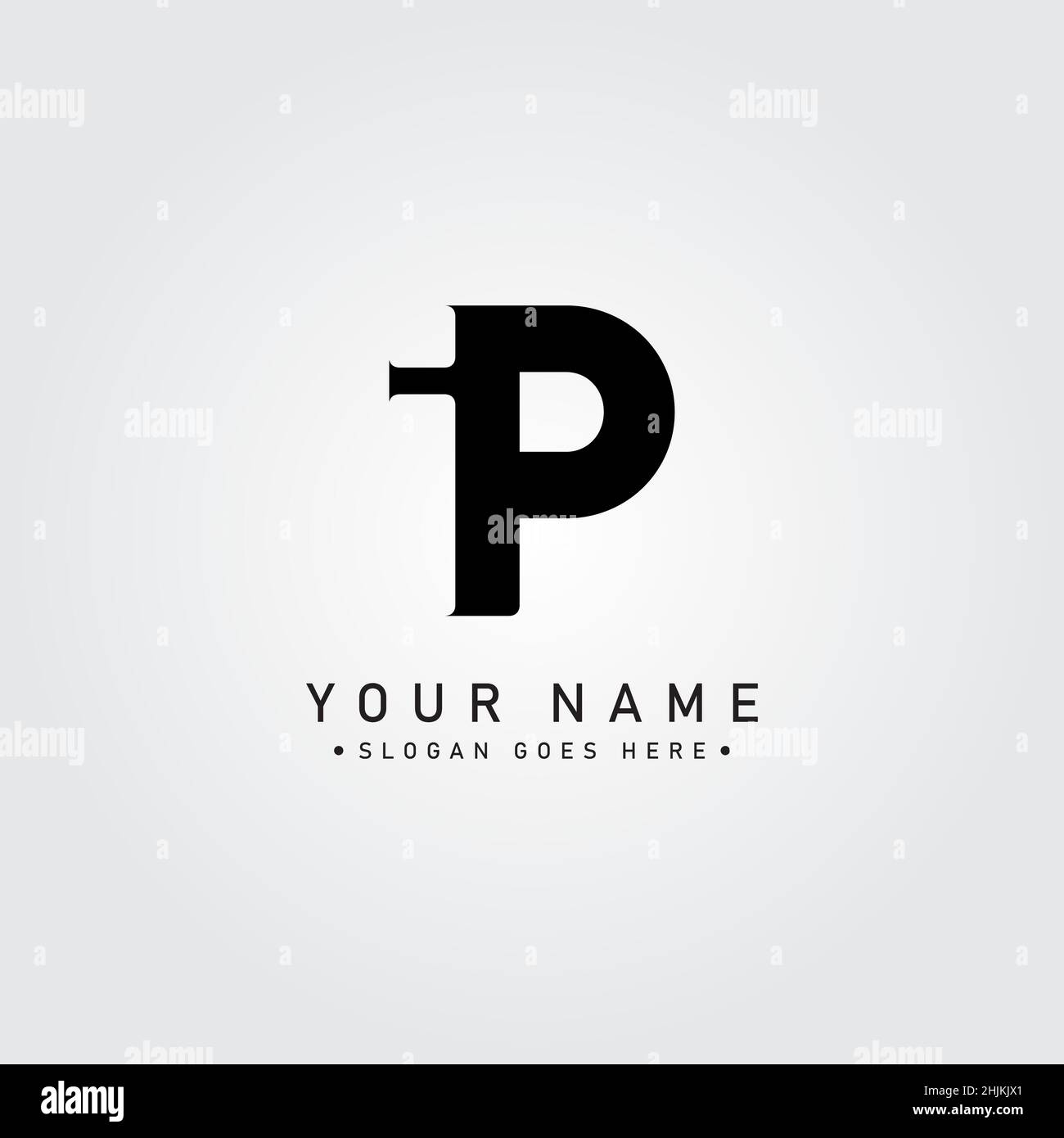 Initial Letter IP Logo - Minimal Business Logo for Alphabet I and P ...