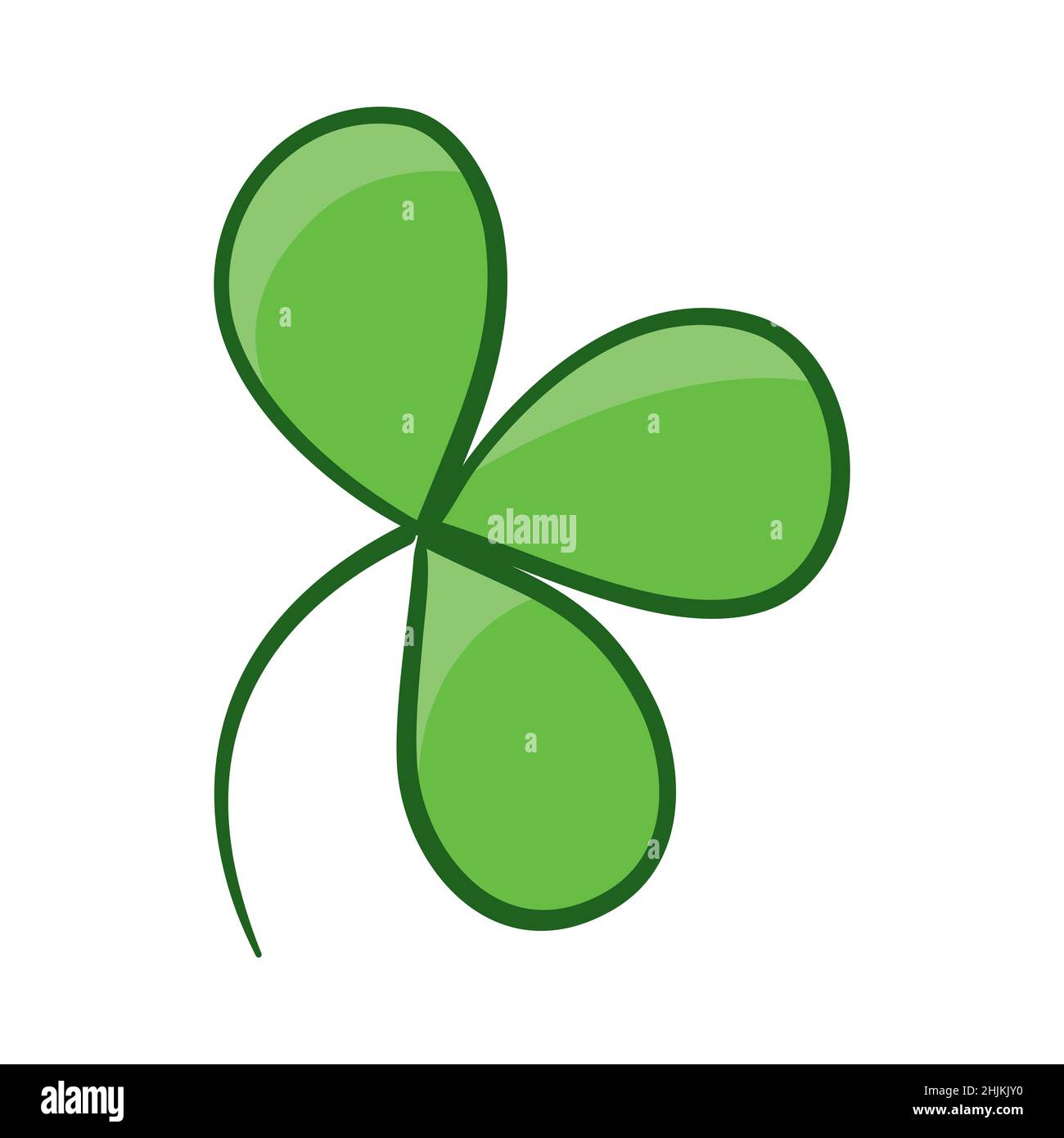 Vector flat style illustration of St. Patrick's day green lucky clover ...