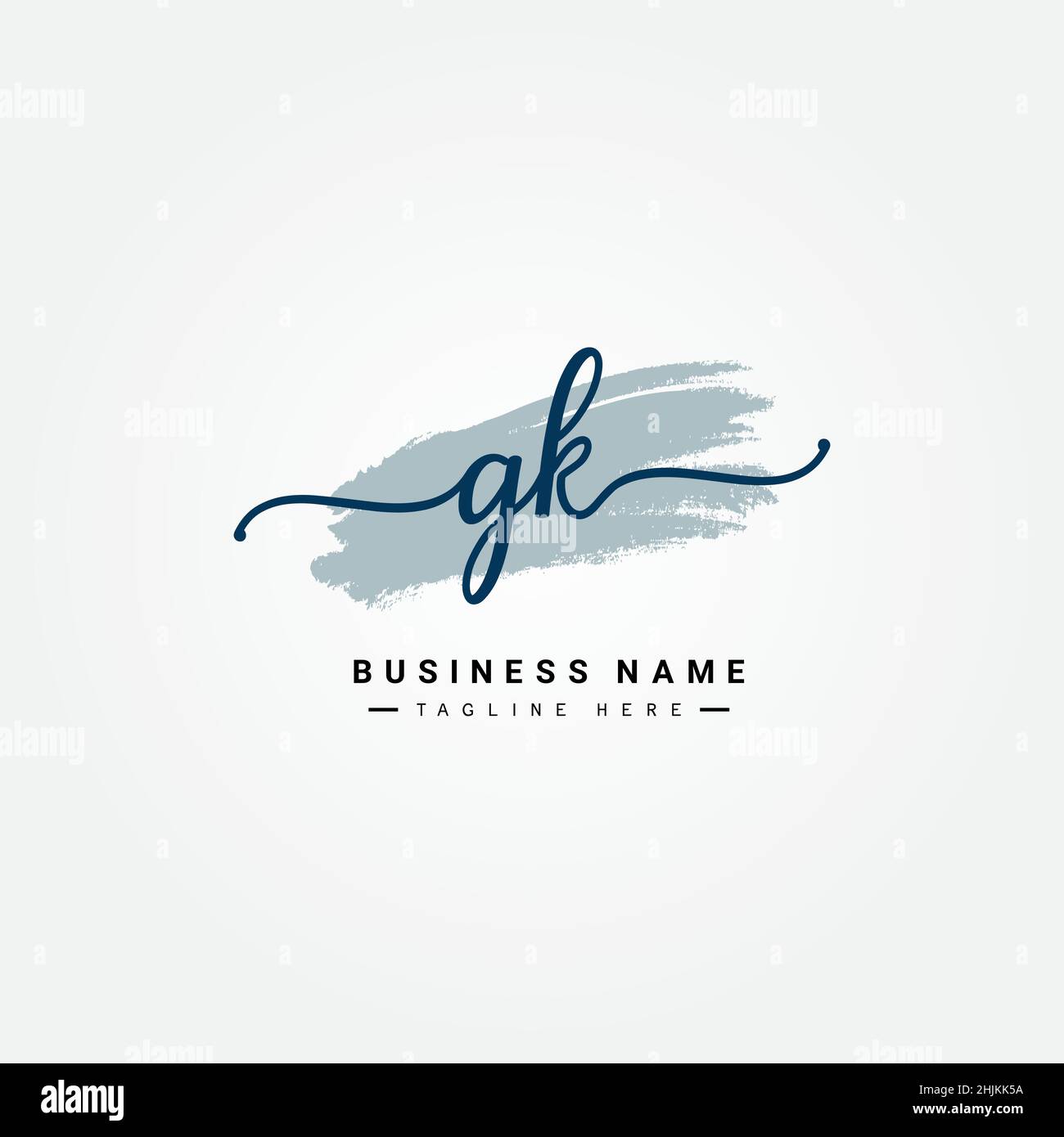 Initial Letter GK Logo - Handwritten Signature Logo - Minimal Vector ...