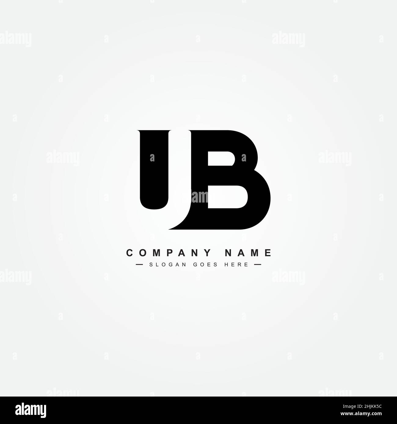 Initial Letter UB Logo - Simple Business Logo for Alphabet U and B - Monogram Vector Logo ...