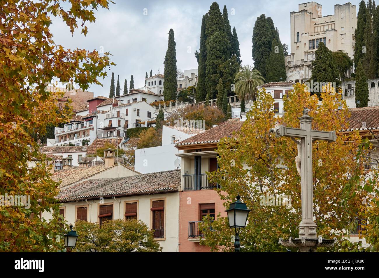View of the Realejo neighborhood of Granada from Campo del Príncipe ...