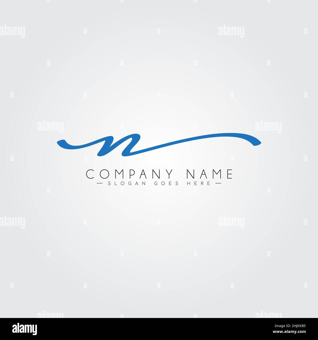 Handwritten Signature Logo for Initial Letter N - Simple Signature Logo ...