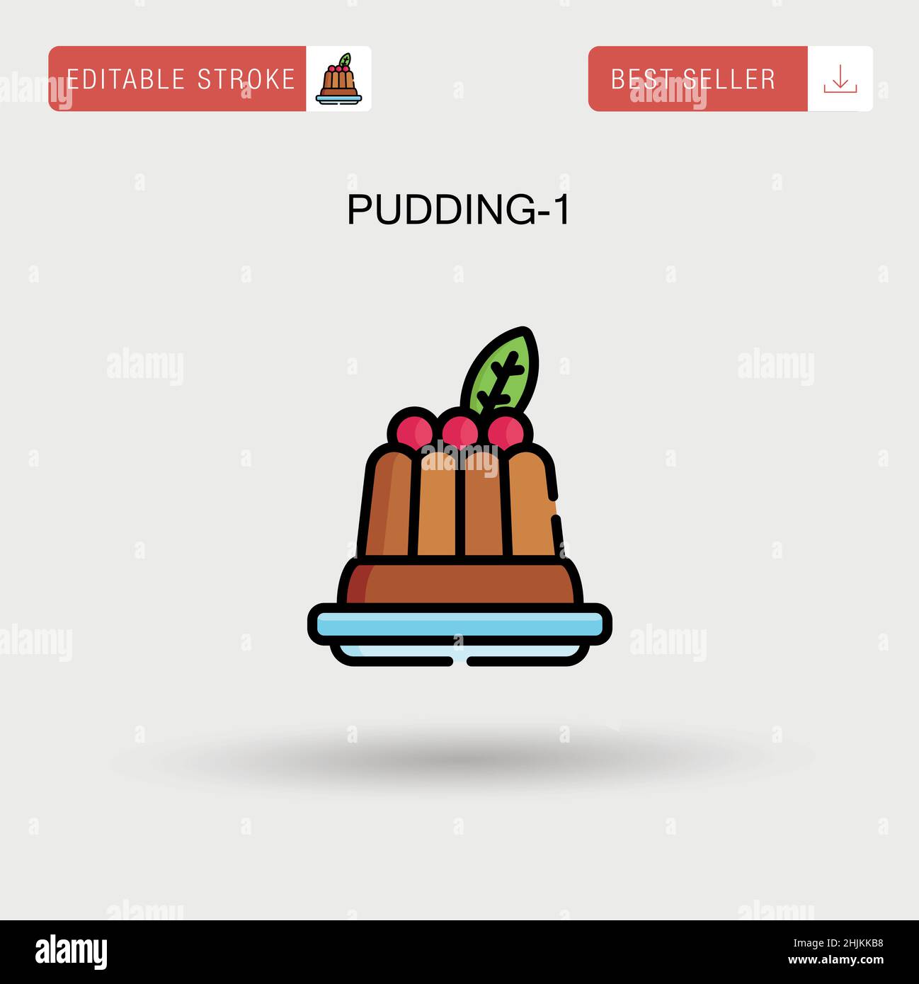 Pudding-1 Simple vector icon Stock Vector Image & Art - Alamy