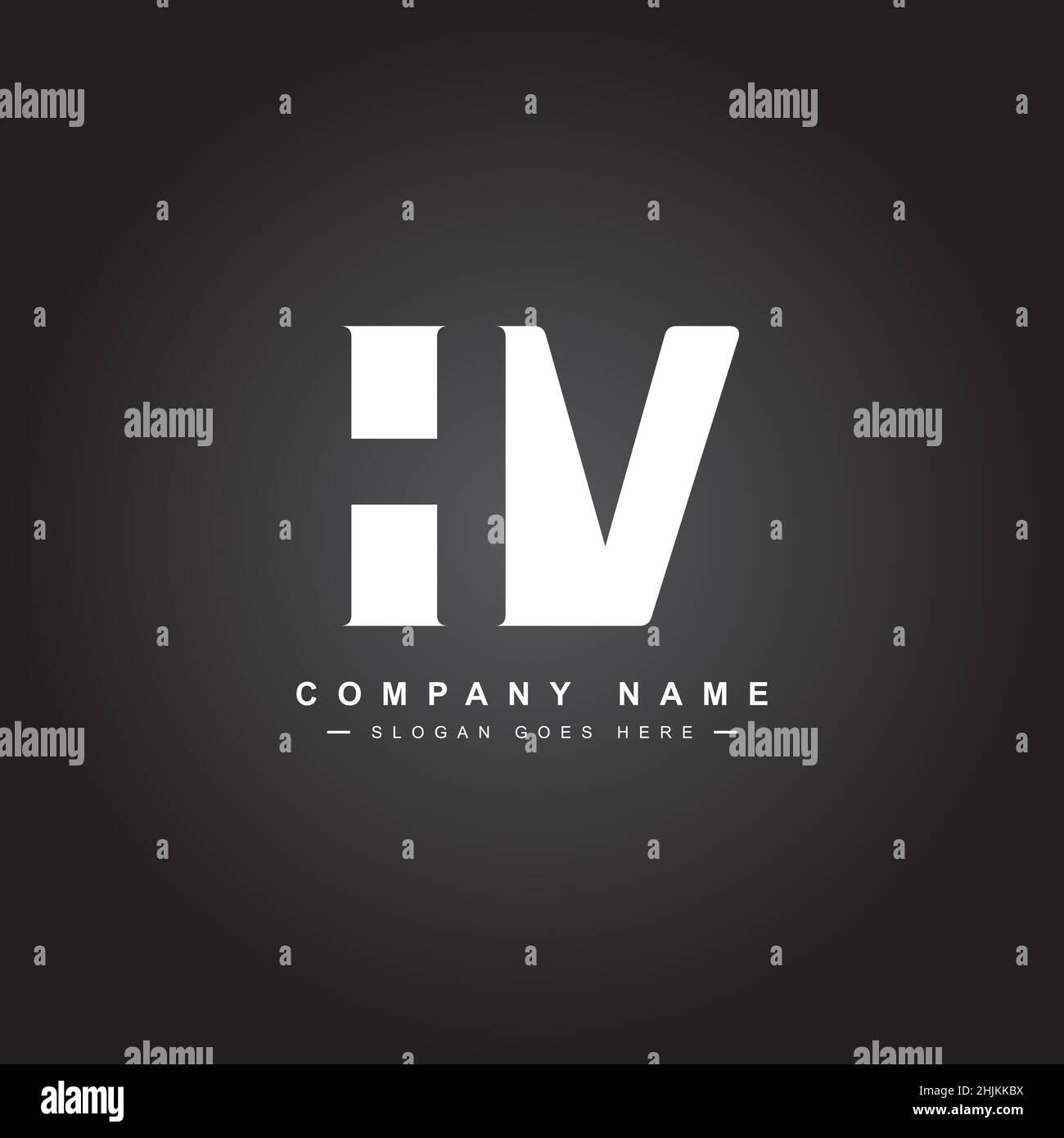 Initial Letter HV Logo - Minimal Business Logo for Alphabet H and V ...