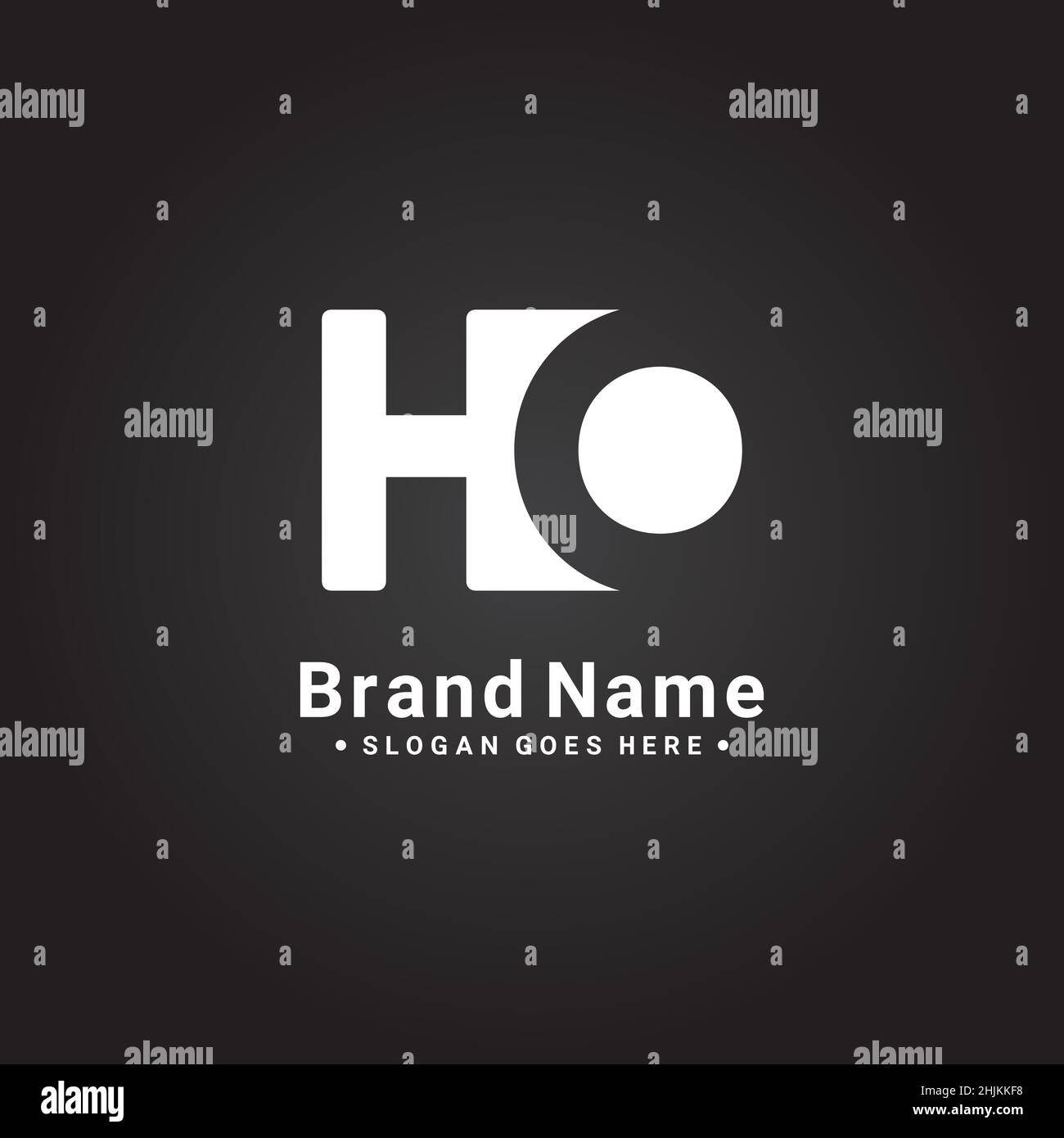 Simple Business Logo for Initial Letter HO - Alphabet Logo - Monogram ...