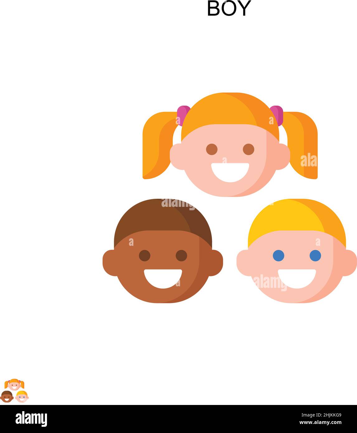 Boy Simple vector icon. Illustration symbol design template for web ...