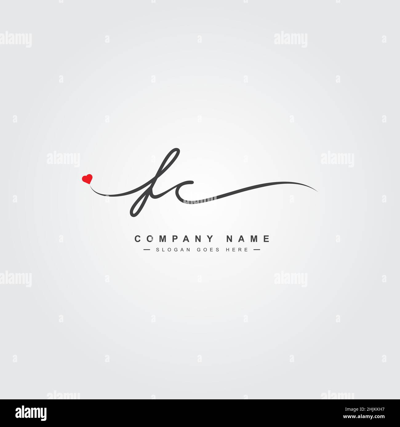 Initial Letter FC Logo - Handwritten Signature Logo - Minimal Vector ...