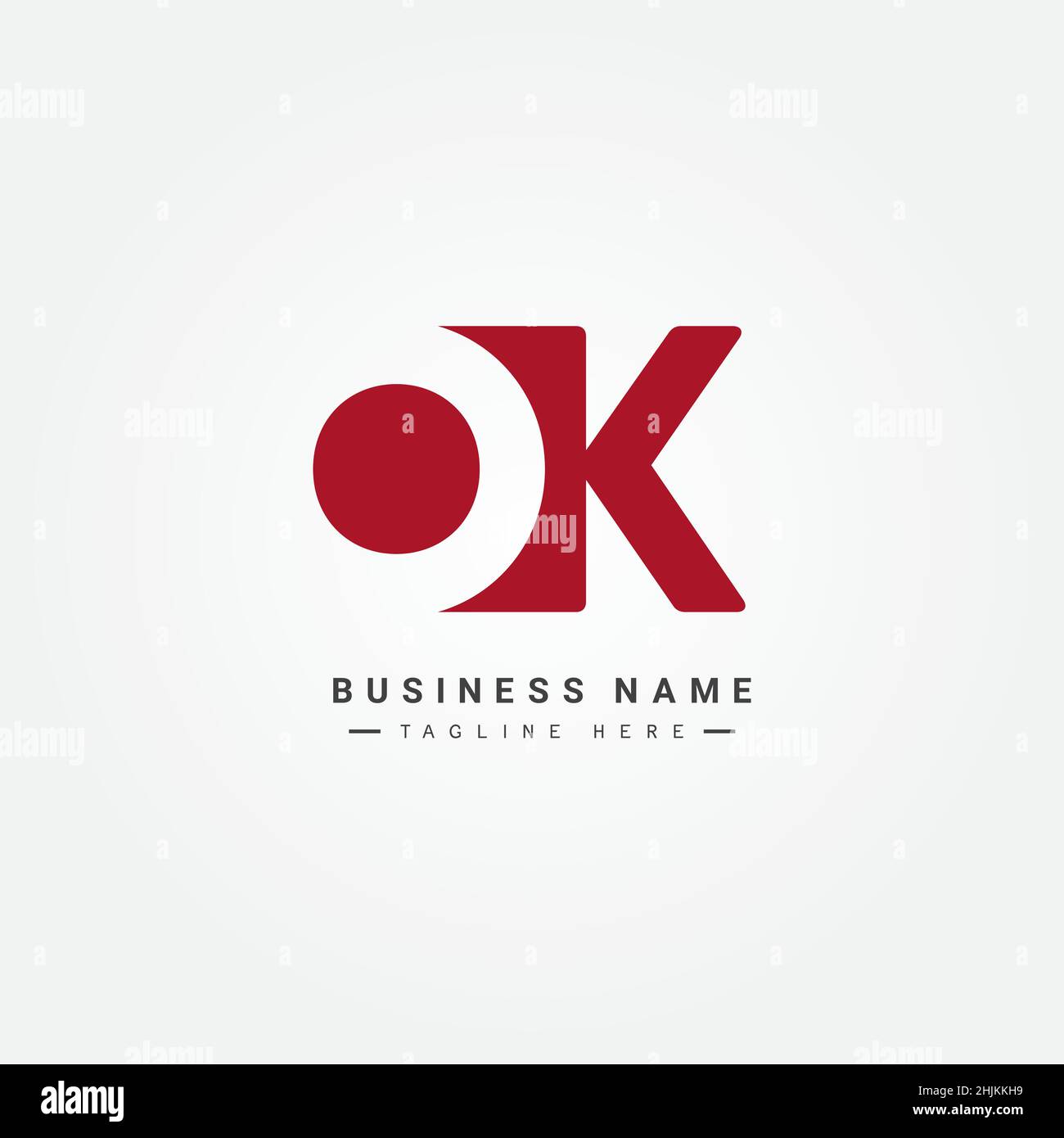 Simple Business Logo for Initial Letter OK - Alphabet Logo - Monogram ...