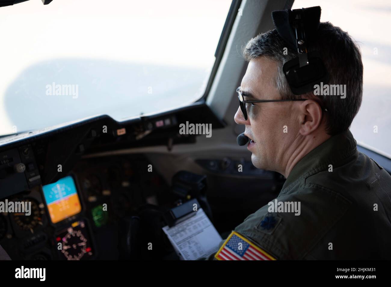U.S. Air Force Lt. Col. Kevin Snow, 70th Aerial Refueling Squadron KC ...