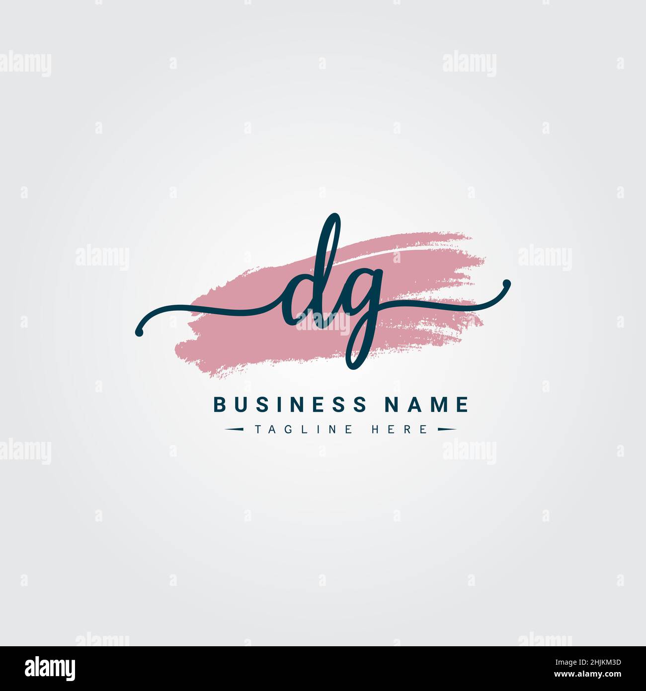 Initial Letter DG Logo - Handwritten Signature Style Logo - Minimal ...