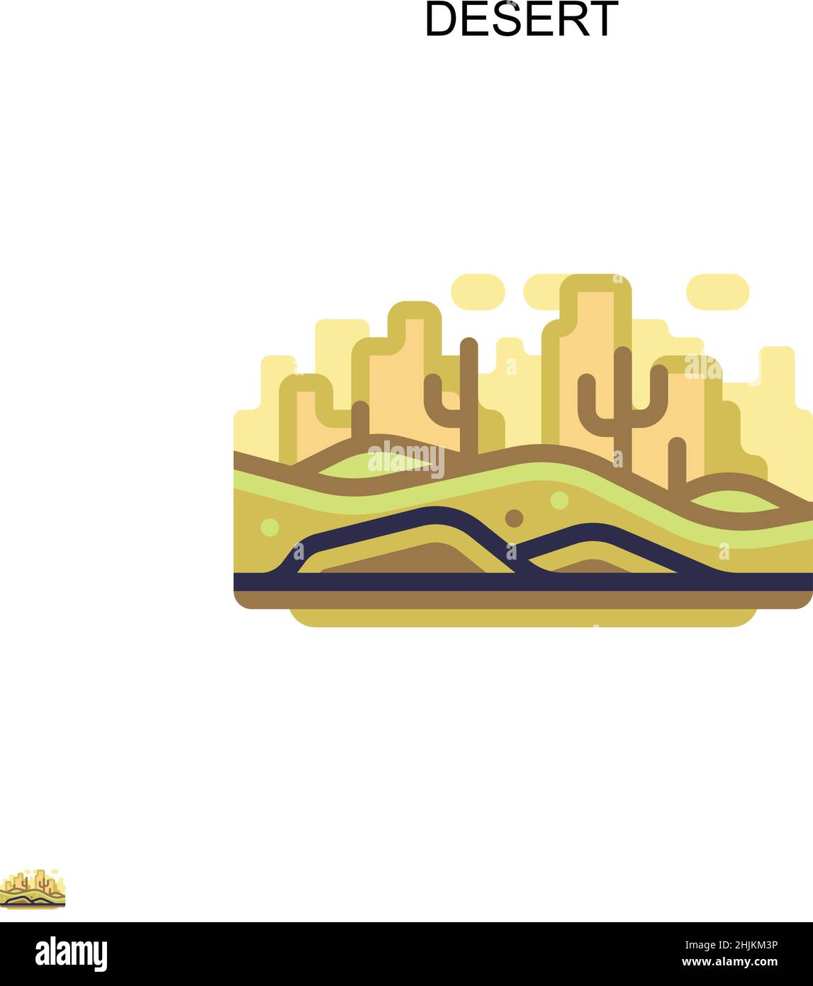 Desert Simple vector icon. Illustration symbol design template for web ...