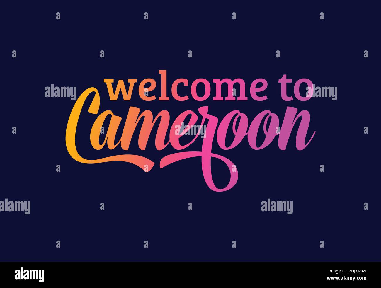 Welcome To Cameroon Word Text Creative Font Design Illustration ...