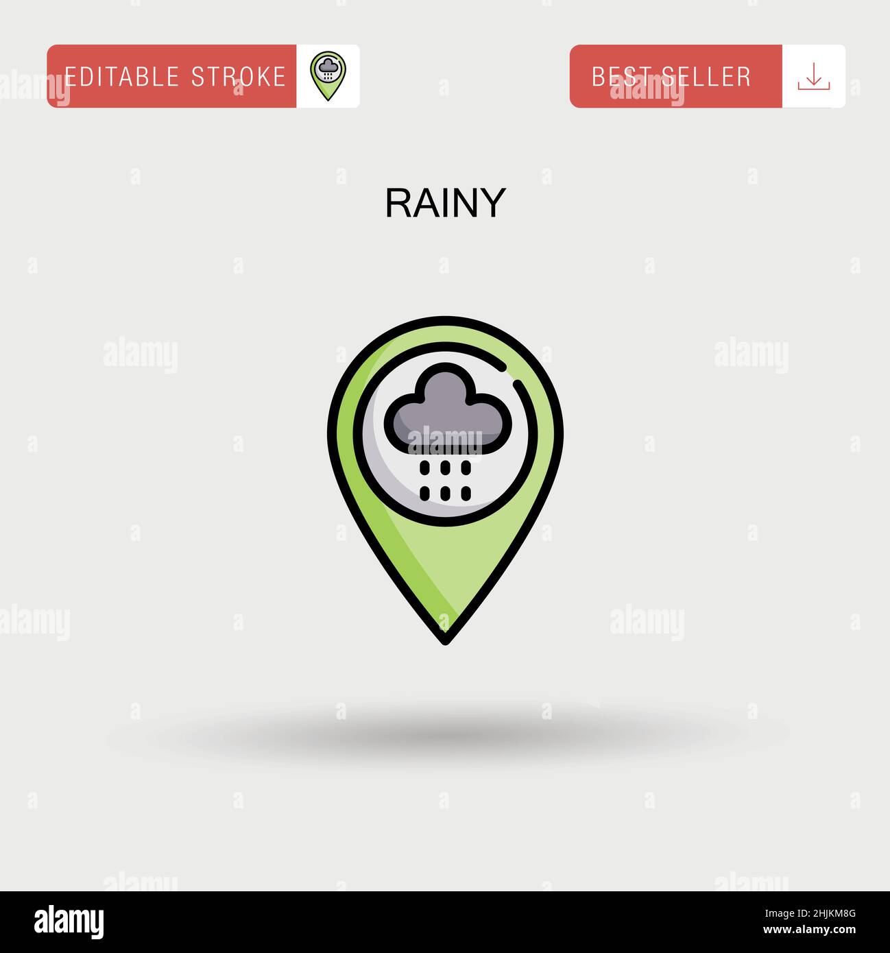 Rainy day street umbrella Stock Vector Images - Alamy