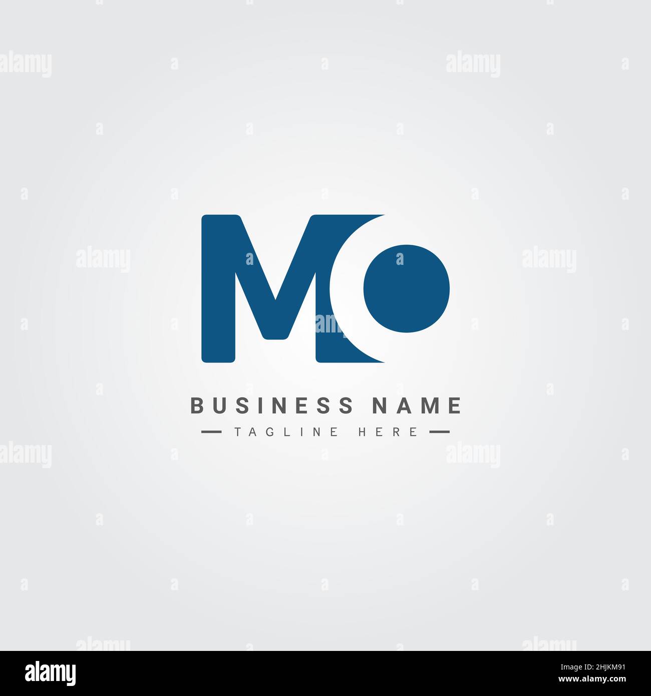 Initial Letter MO Logo - Minimal Business Logo for Alphabet M and O ...