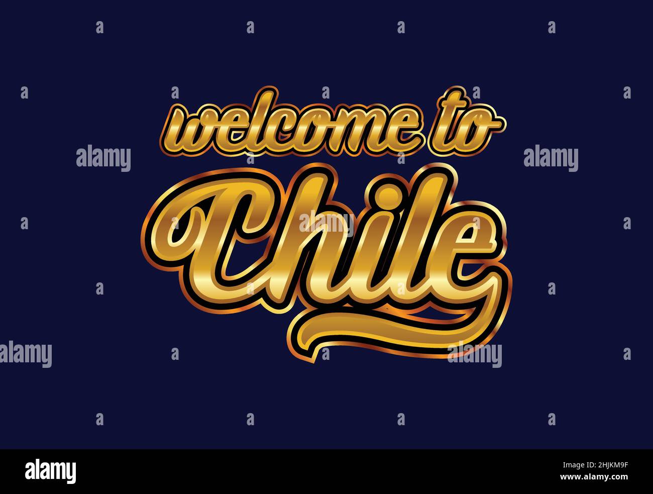 Welcome To Chile Word Text Creative Font Design Illustration. Welcome ...