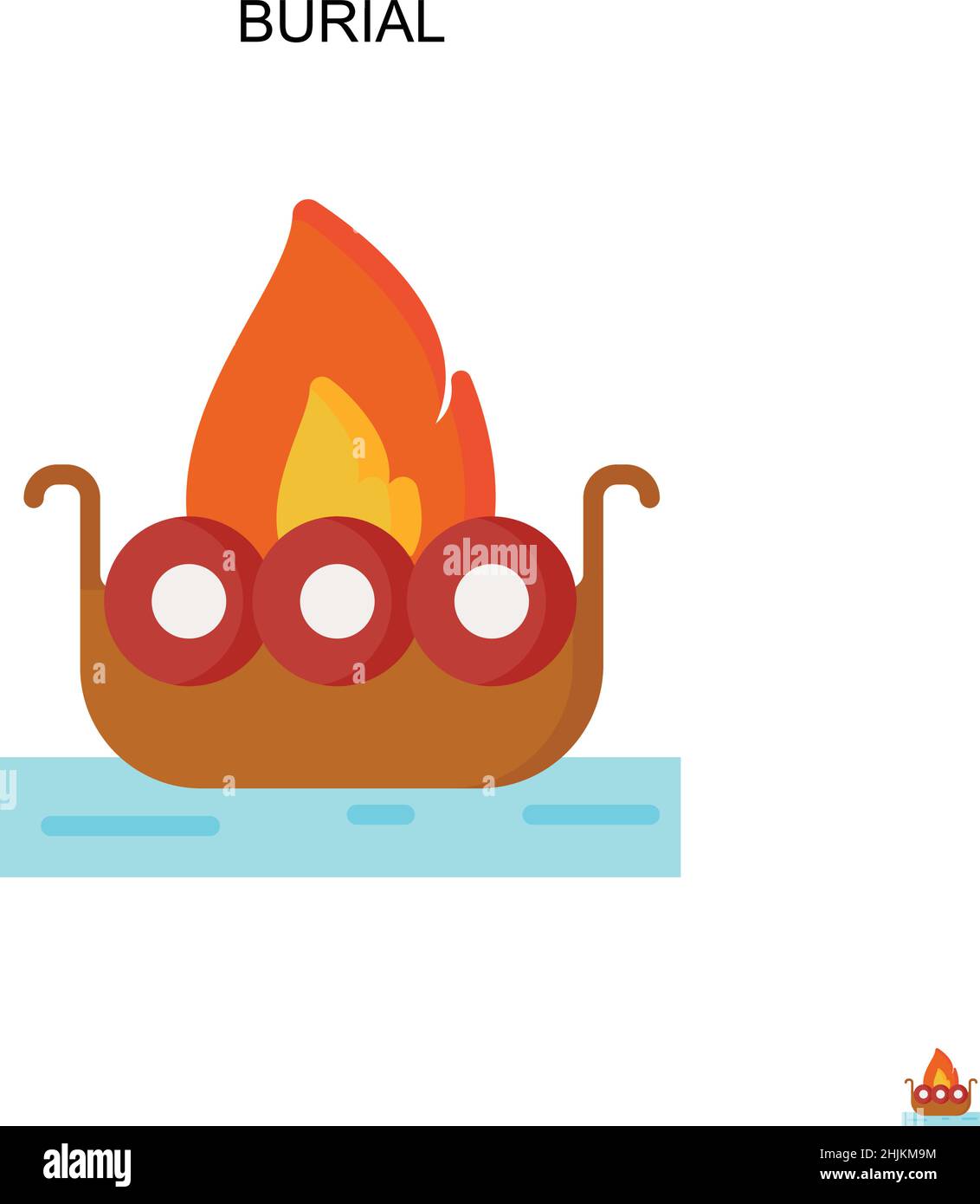 Burial Simple vector icon. Illustration symbol design template for web ...