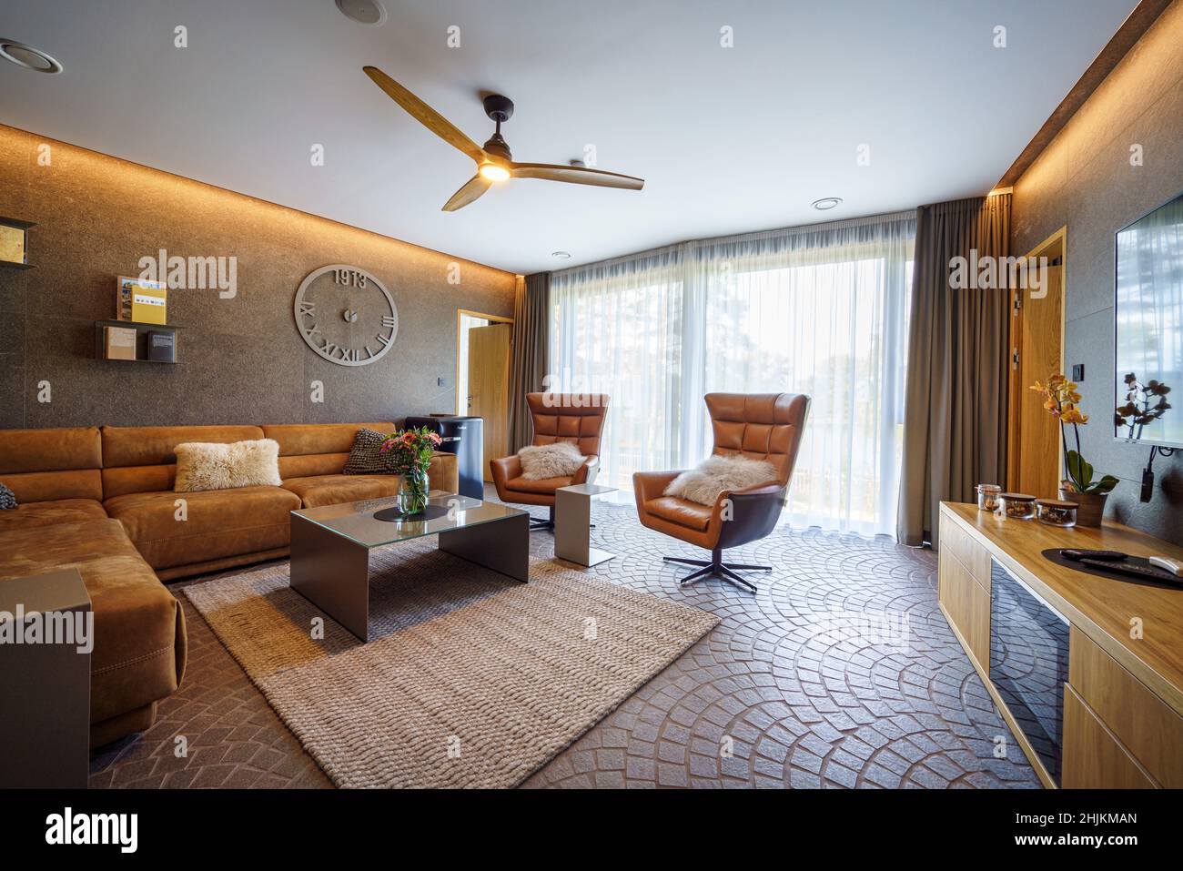 Interior of modern room in luxury hotel Stock Photo - Alamy