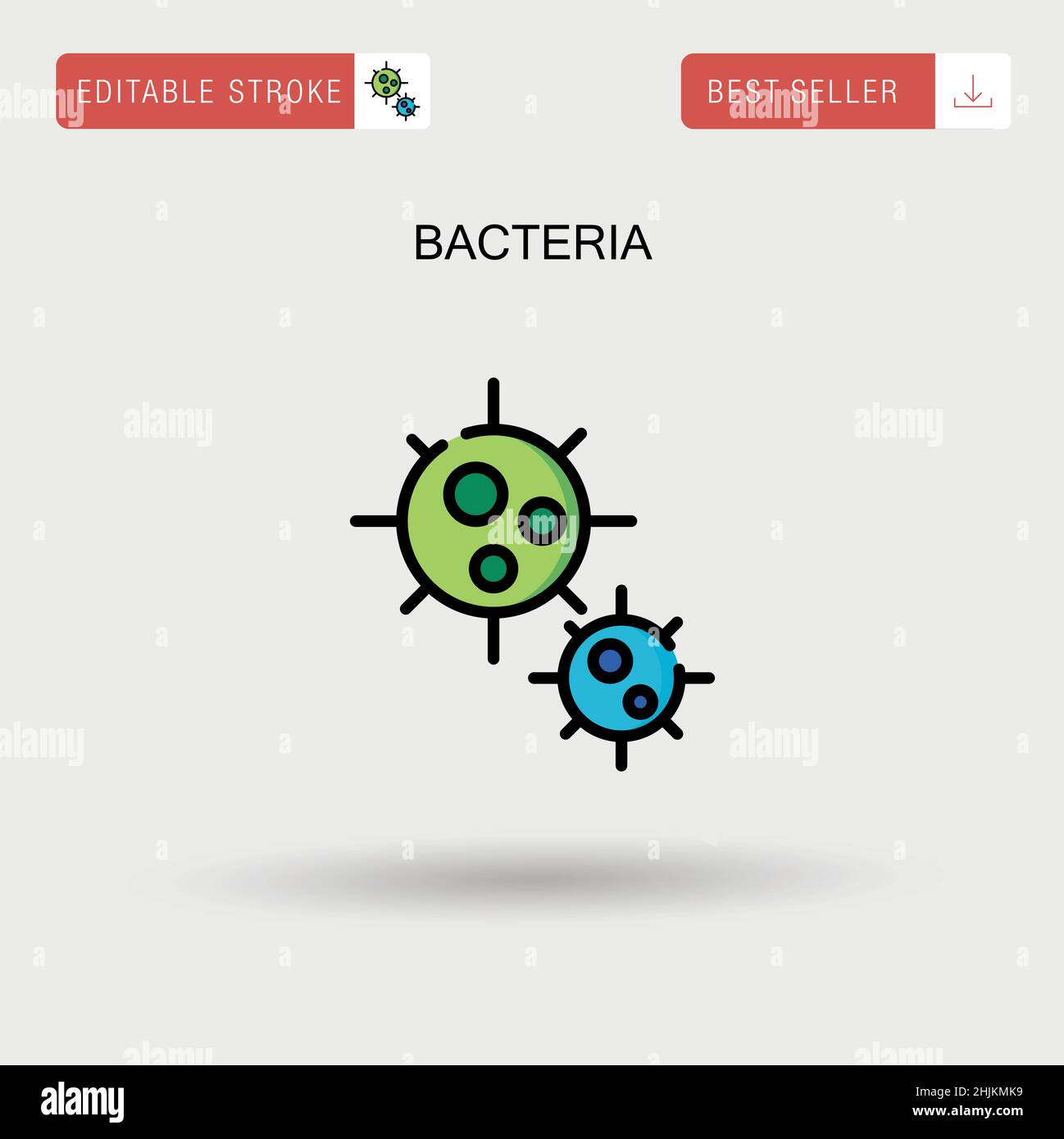 Bacteria Simple vector icon Stock Vector Image & Art - Alamy