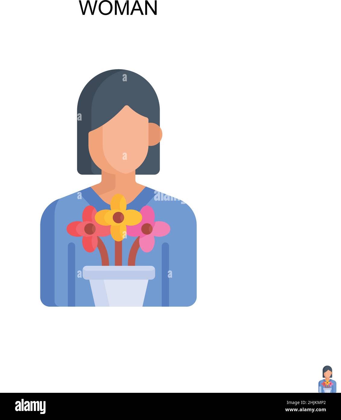 Woman Simple vector icon. Illustration symbol design template for web ...