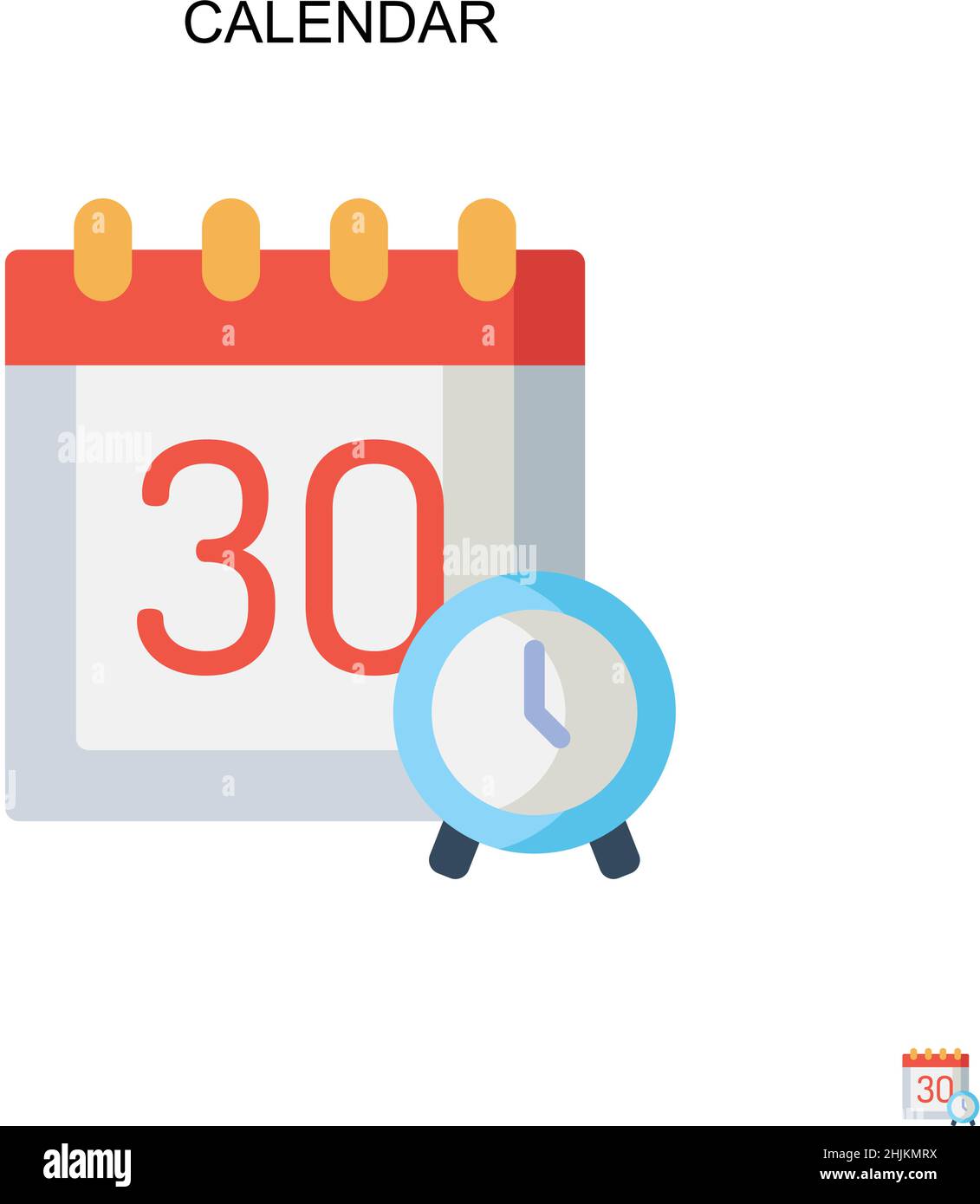 Calendar Simple vector icon. Illustration symbol design template for ...