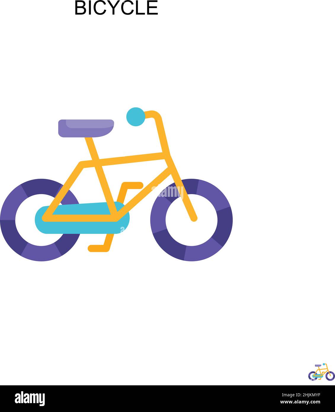 Bicycle Simple vector icon. Illustration symbol design template for web ...