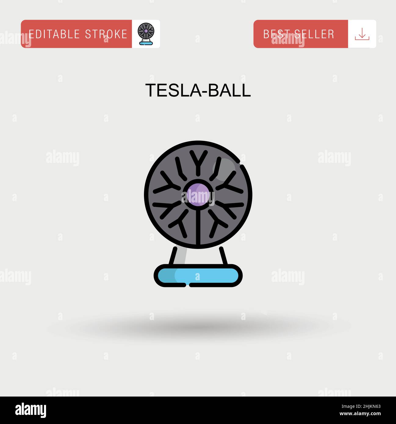 Tesla-ball Simple vector icon Stock Vector Image & Art - Alamy