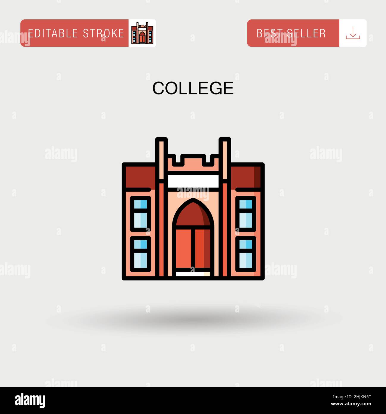 College Simple vector icon Stock Vector Image & Art - Alamy