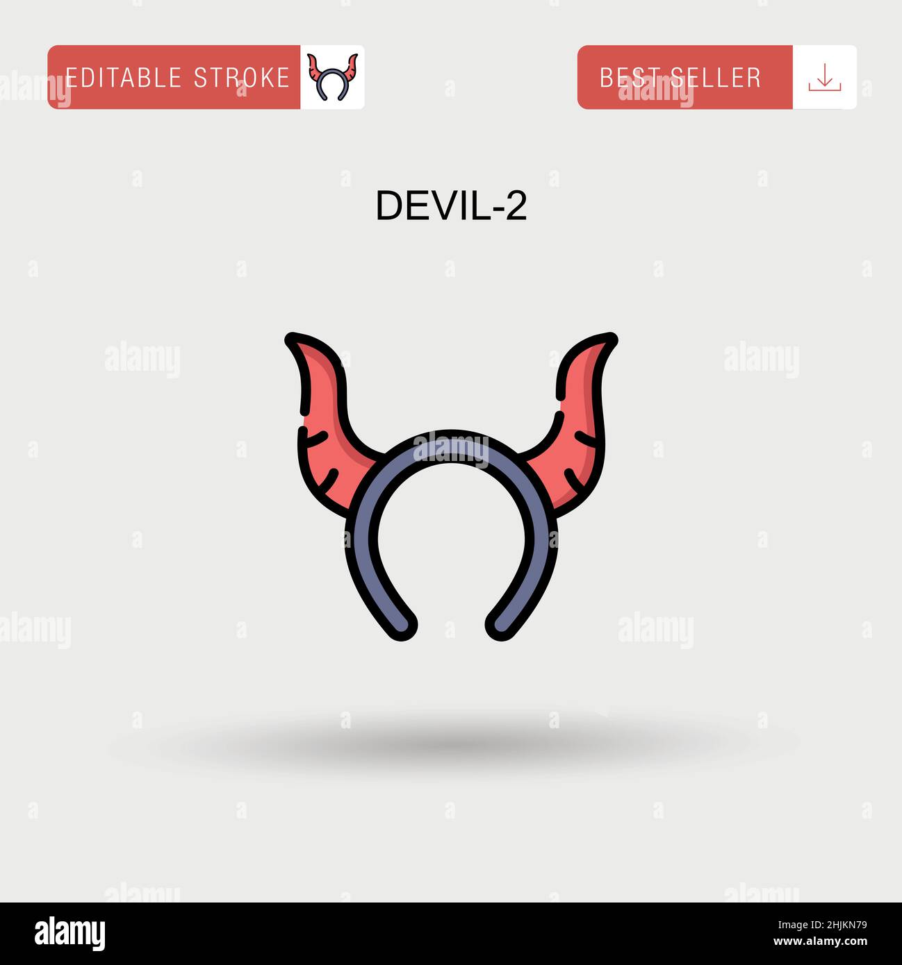 Devil-2 Simple vector icon Stock Vector Image & Art - Alamy